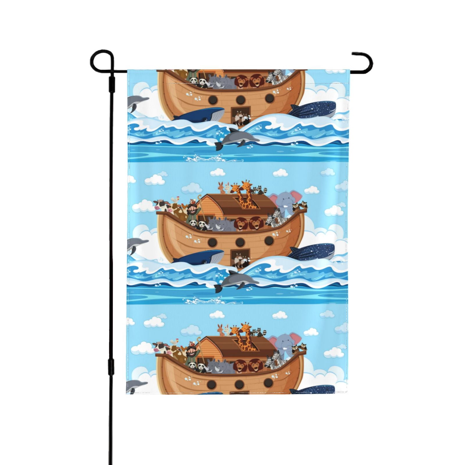 Easygdp Animals on Noah's Ark Garden Flag Yard Flag Welcome Flag ...