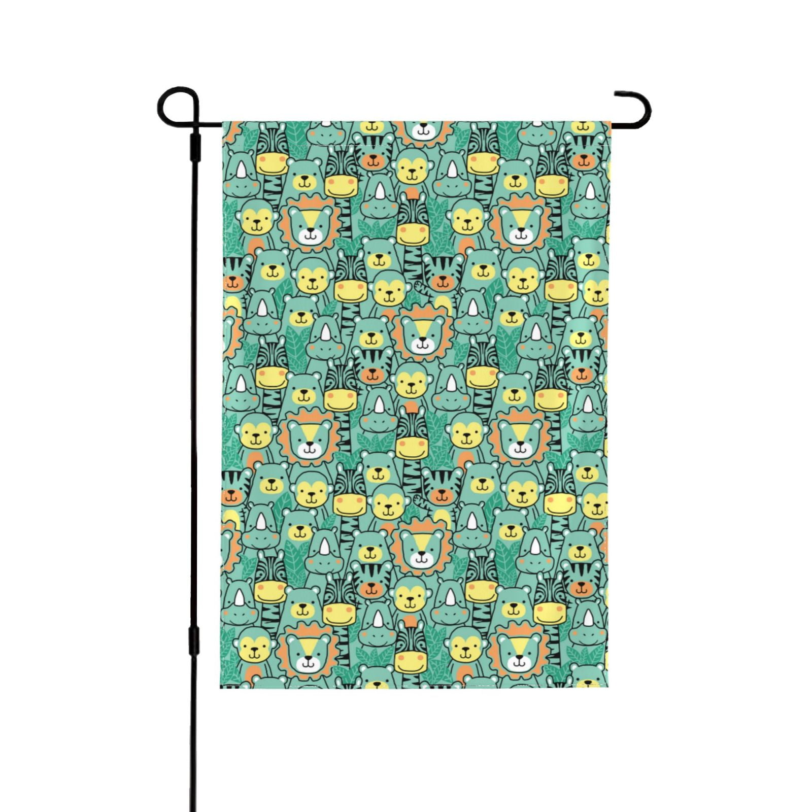 Easygdp Animals with Leaf Garden Flag Yard Flag Welcome Flag, Double ...