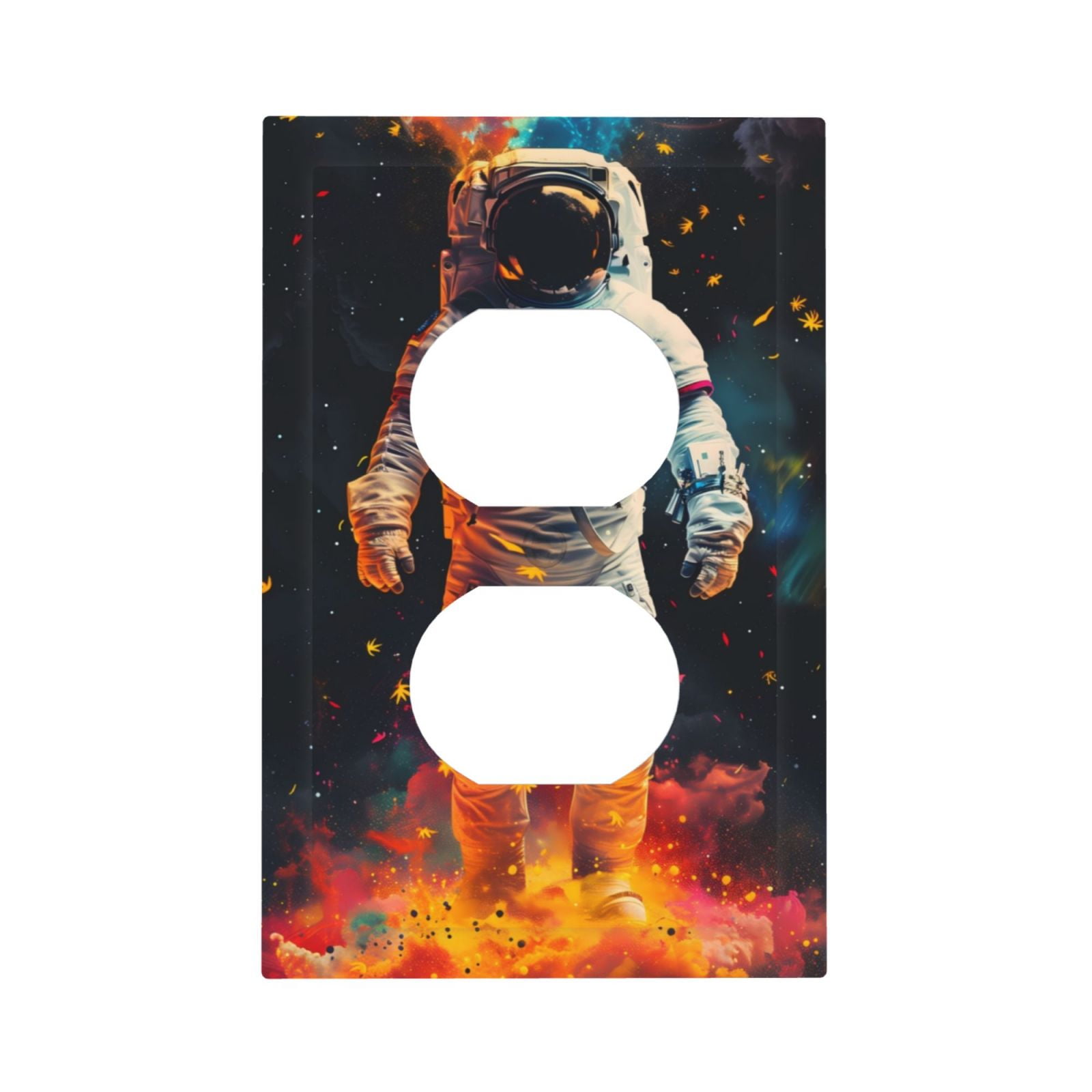 Easygdp Astronaut Cosmic Rainbow Decorator Light Switch or Receptacle ...