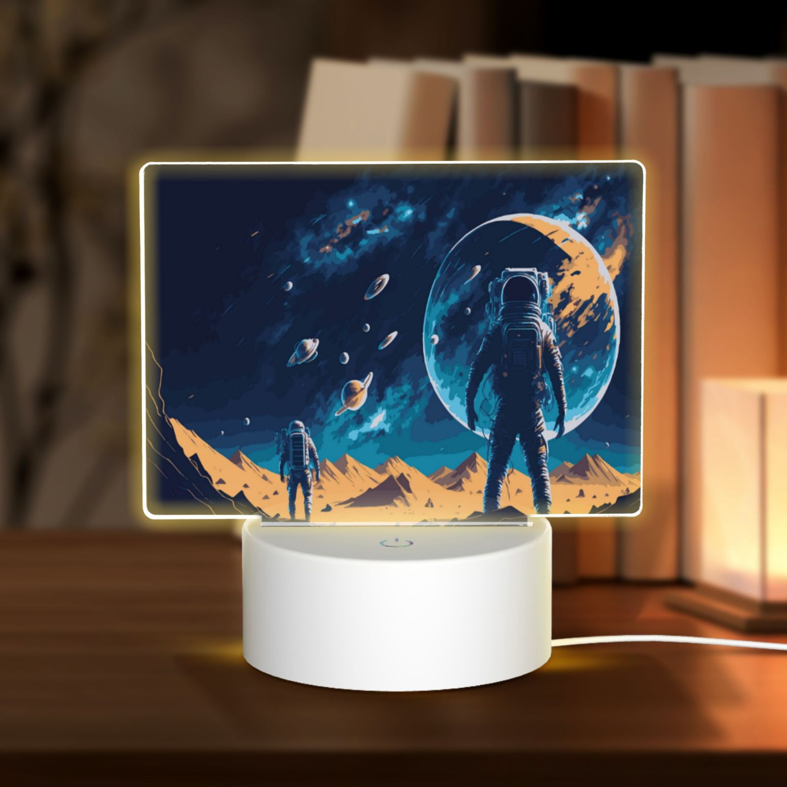 Easygdp Astronaut In A Space Suit On The Planet Rectangular Acrylic ...