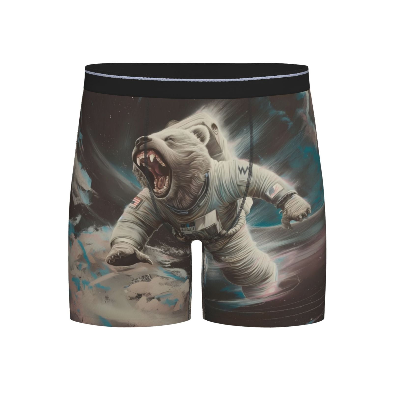 Easygdp Astronaut Polar Bear Roar Men's Boxer Briefs Men’s Underwear ...