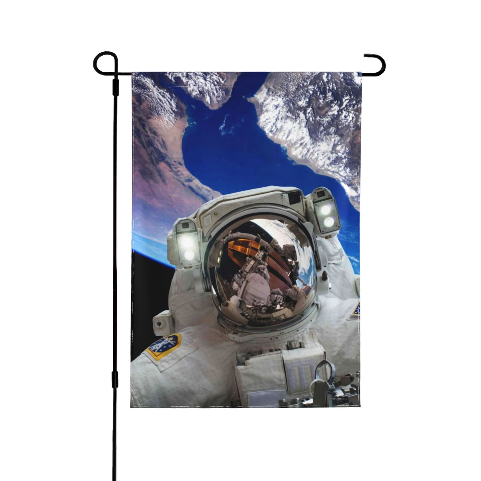 Easygdp Astronaut in Outer Space Garden Flag Yard Flag Welcome Flag ...