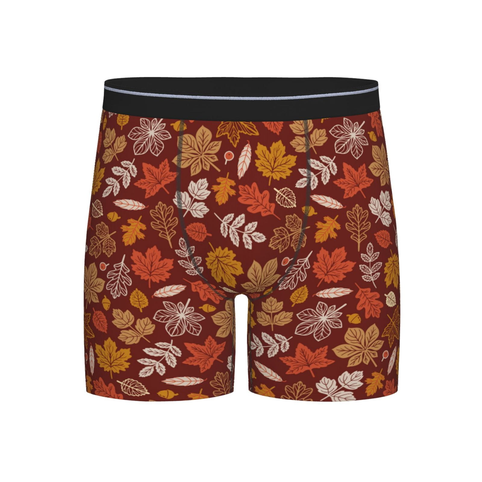Easygdp Autumn Warm Tone Maple Leaf Men's Boxer Briefs Men’s Underwear ...