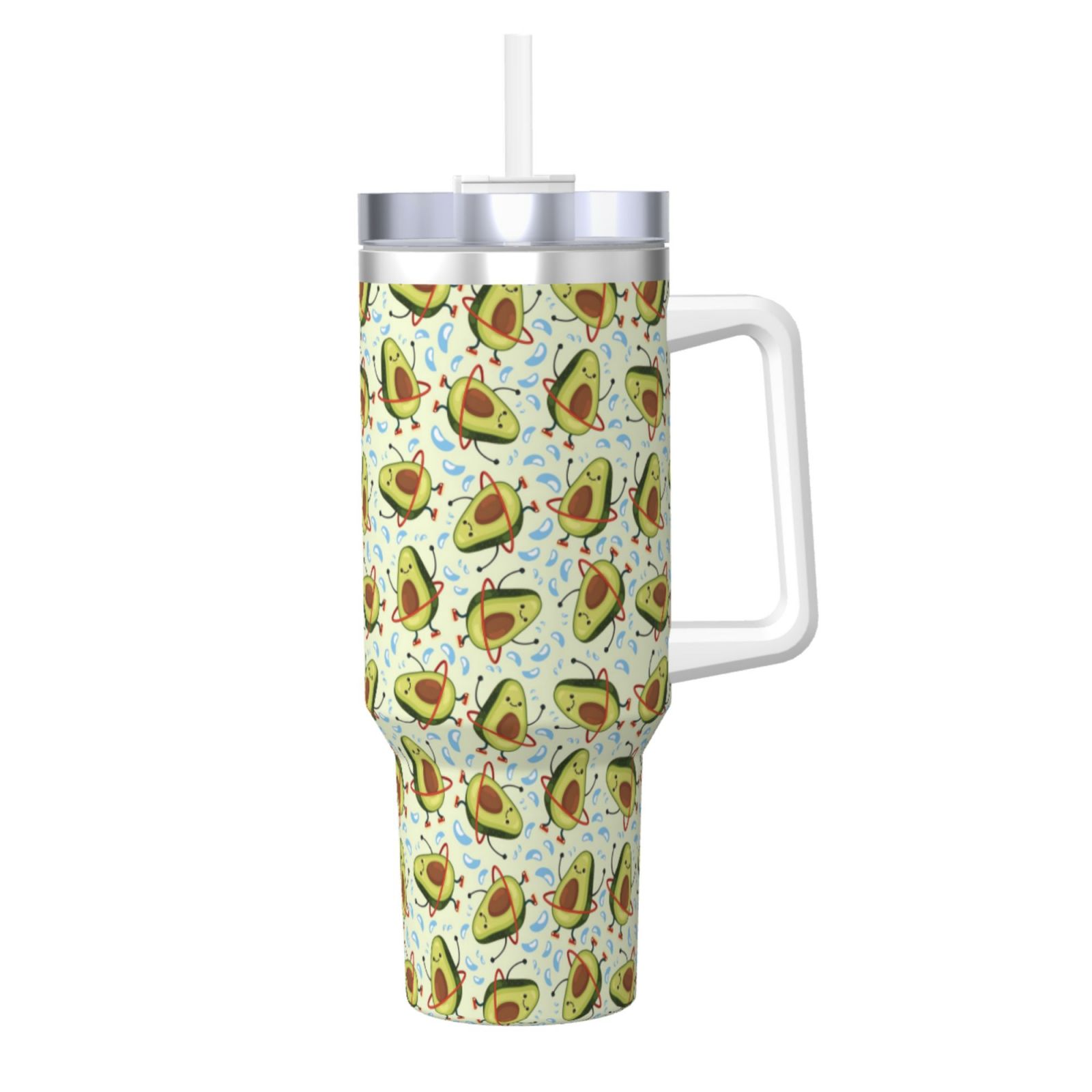 Easygdp Avocado Doing Sport Insulated Stainless Steel Hot/Cold Coffee ...