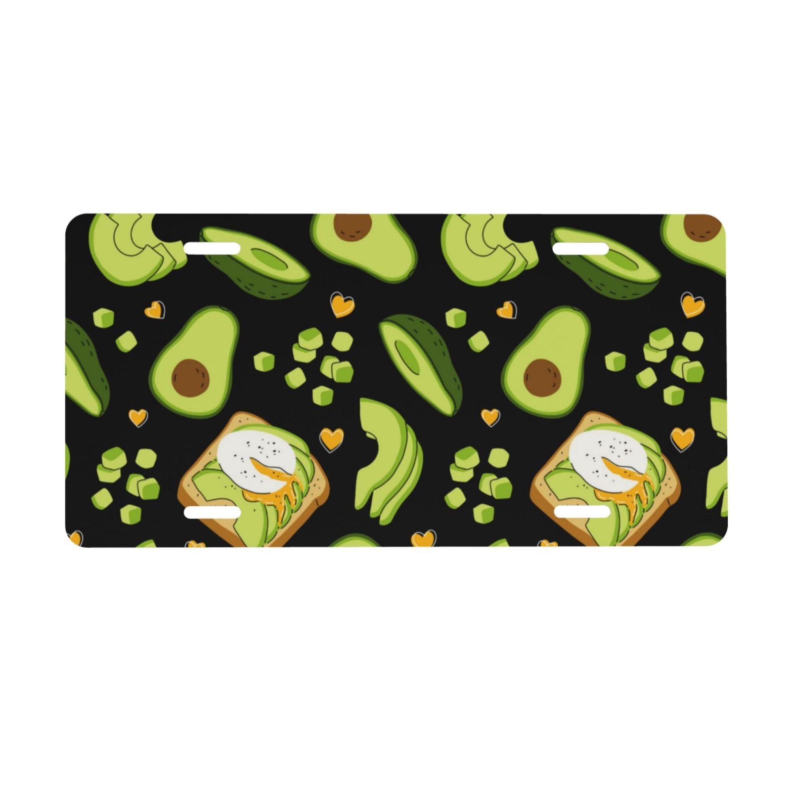 Easygdp Avocado Toast License Plate Car Front License Plate Car ...
