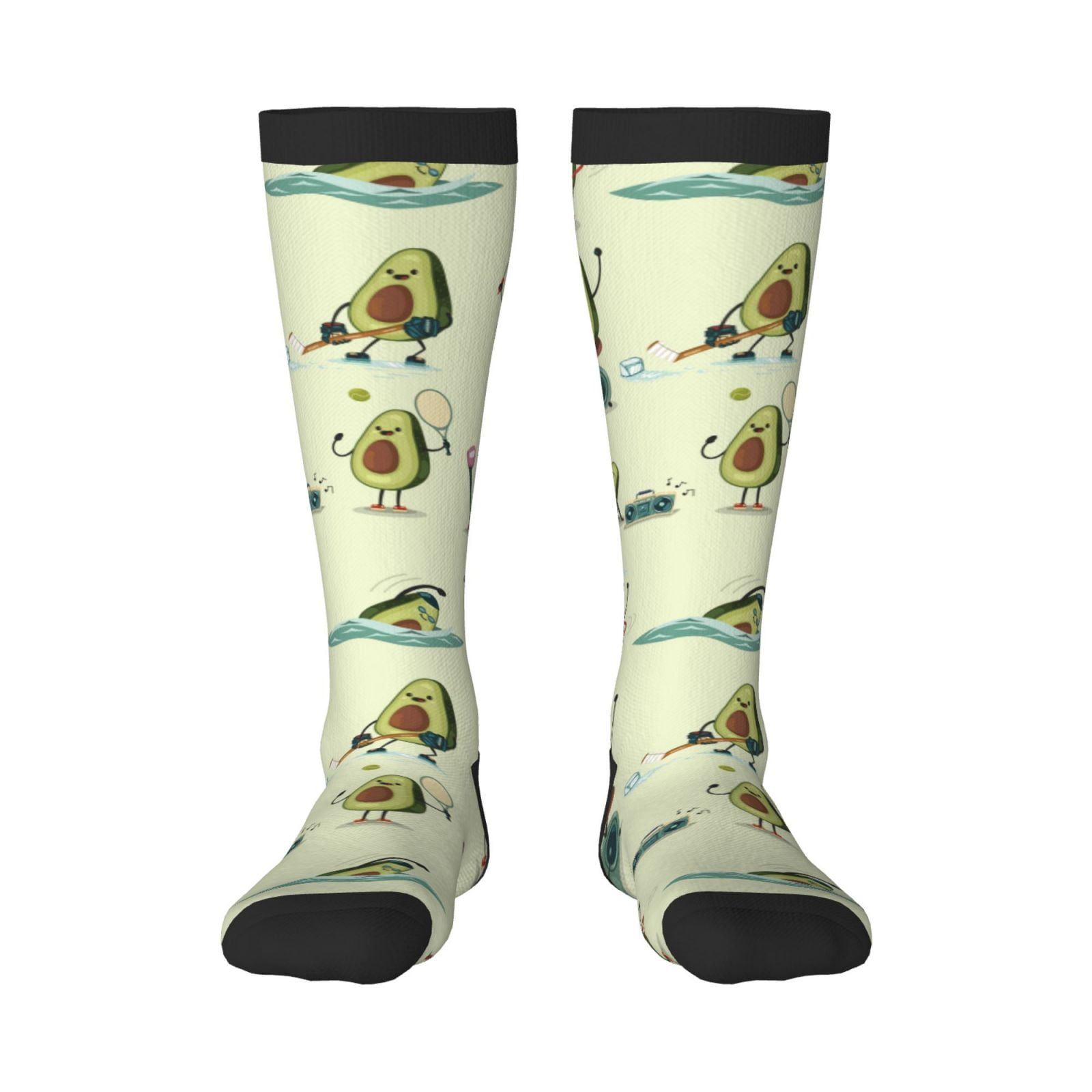 Easygdp Avocado for Exercise Soccer Socks Sport Knee High Socks Calf ...