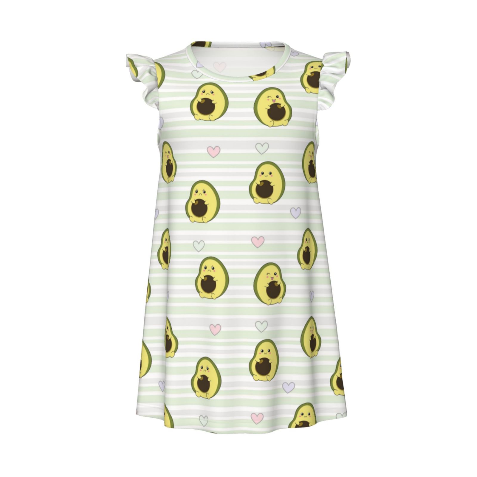 Easygdp Avocado of a Hear Girls Pajamas Dress, Princess Nightgown for ...
