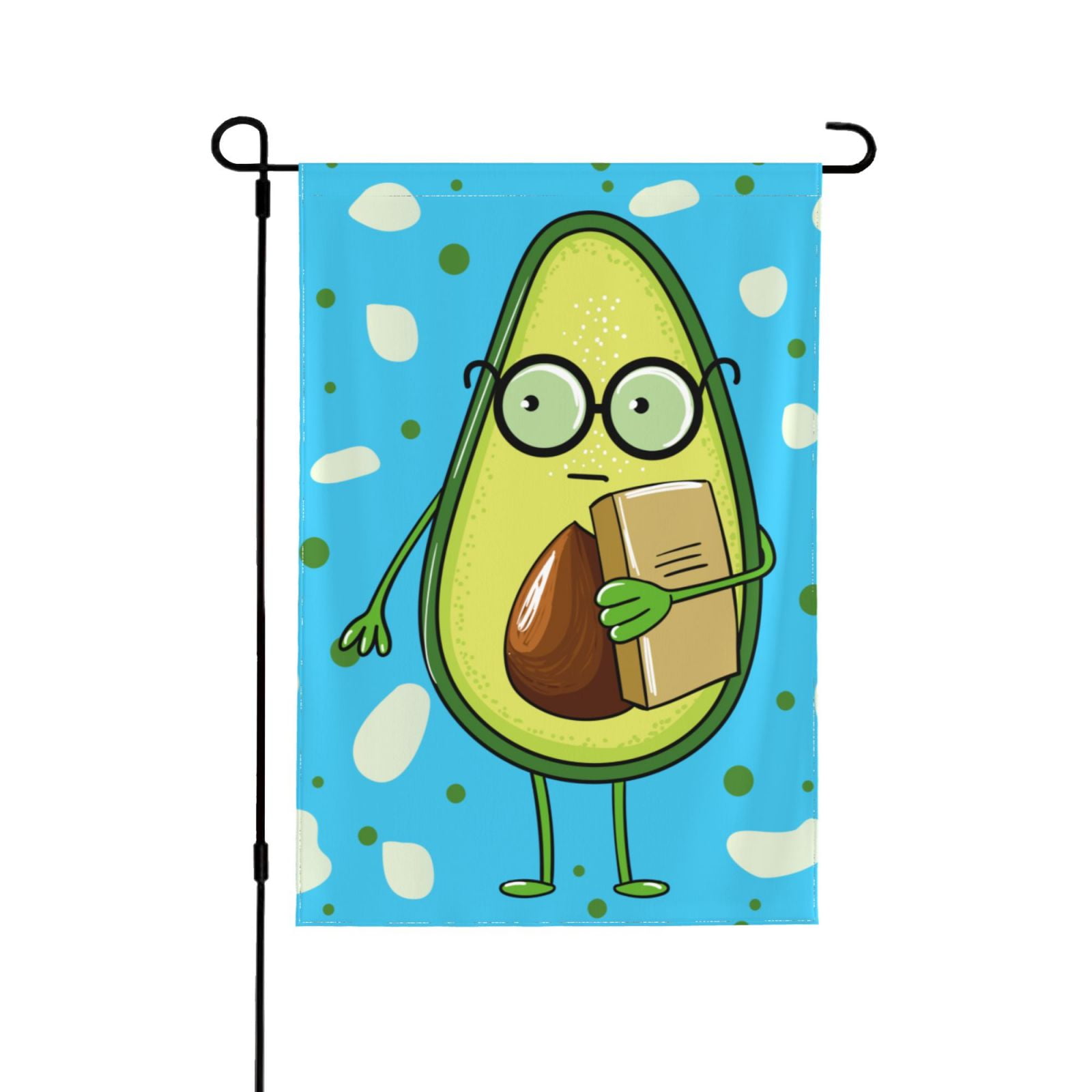 Easygdp Avocado with Glasses Garden Flag Yard Flag Welcome Flag, Double ...