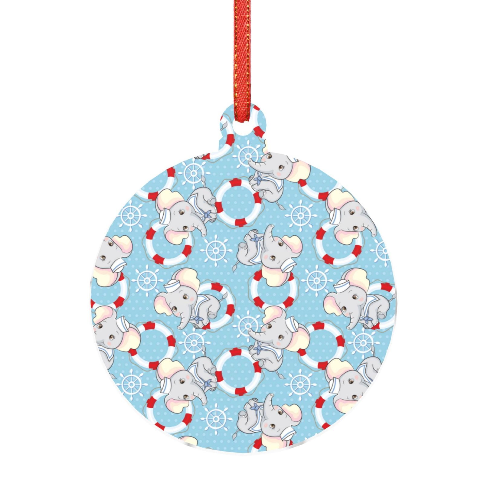 Easygdp Baby Elephant Christmas Ornament Acrylic Christmas Tree Pendant ...