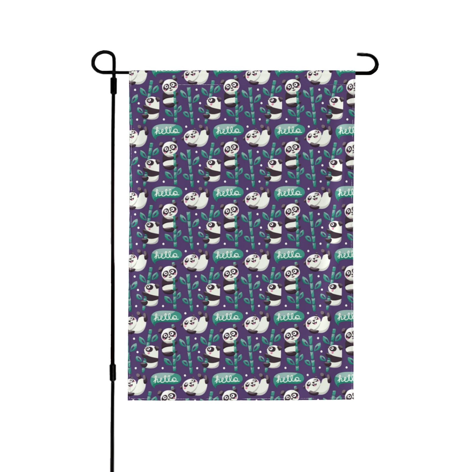 Easygdp Bamboo Panda Garden Flag Yard Flag Welcome Flag, Double-Sided ...