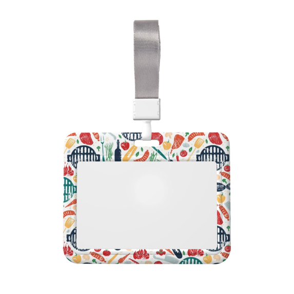 Easygdp Barbecue Card Badge Holder Work Badge Sleeve for Office, School ...