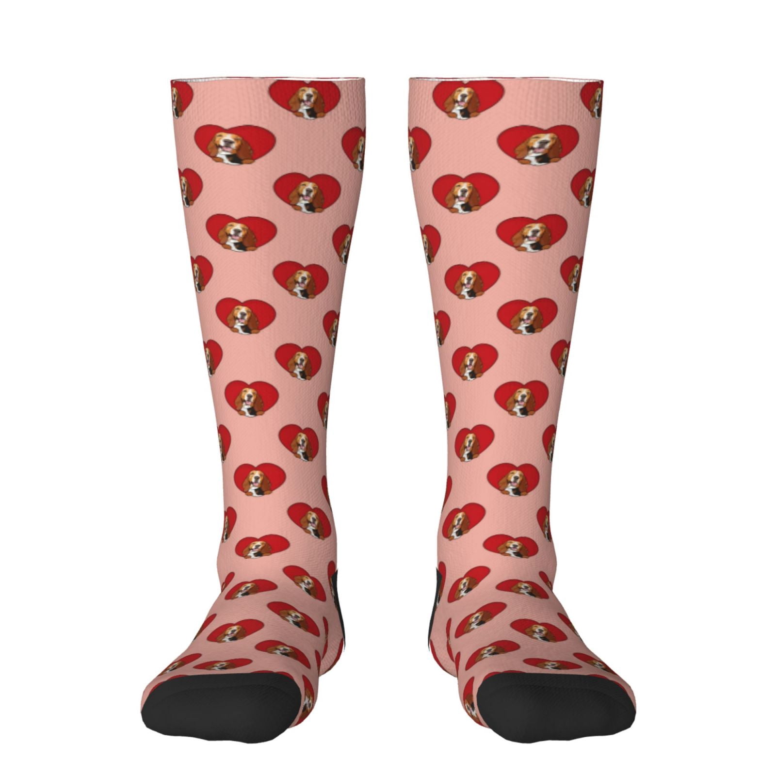 Easygdp Basset hound dog with paw Sport Knee High Socks Soccer Socks ...
