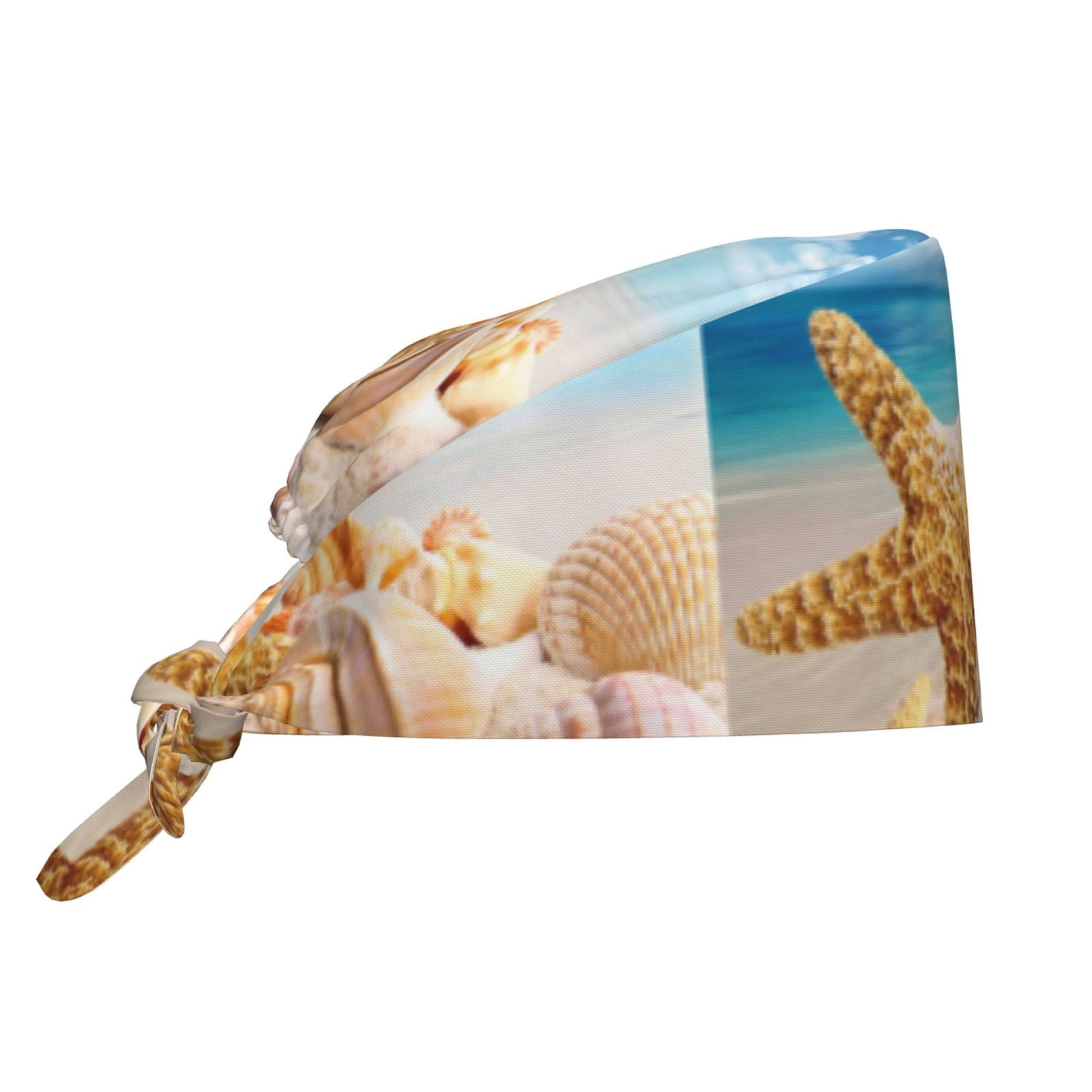 Easygdp Beach Starfish Shell Men Women Adjustable Cap Working Hat Tie ...