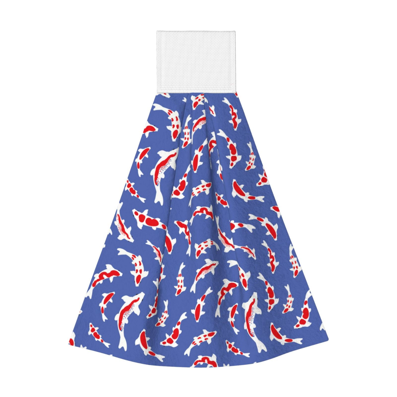 Easygdp Beautiful Koi Fish Kitchen Hand Towels Hanging Tie Towels Fast ...