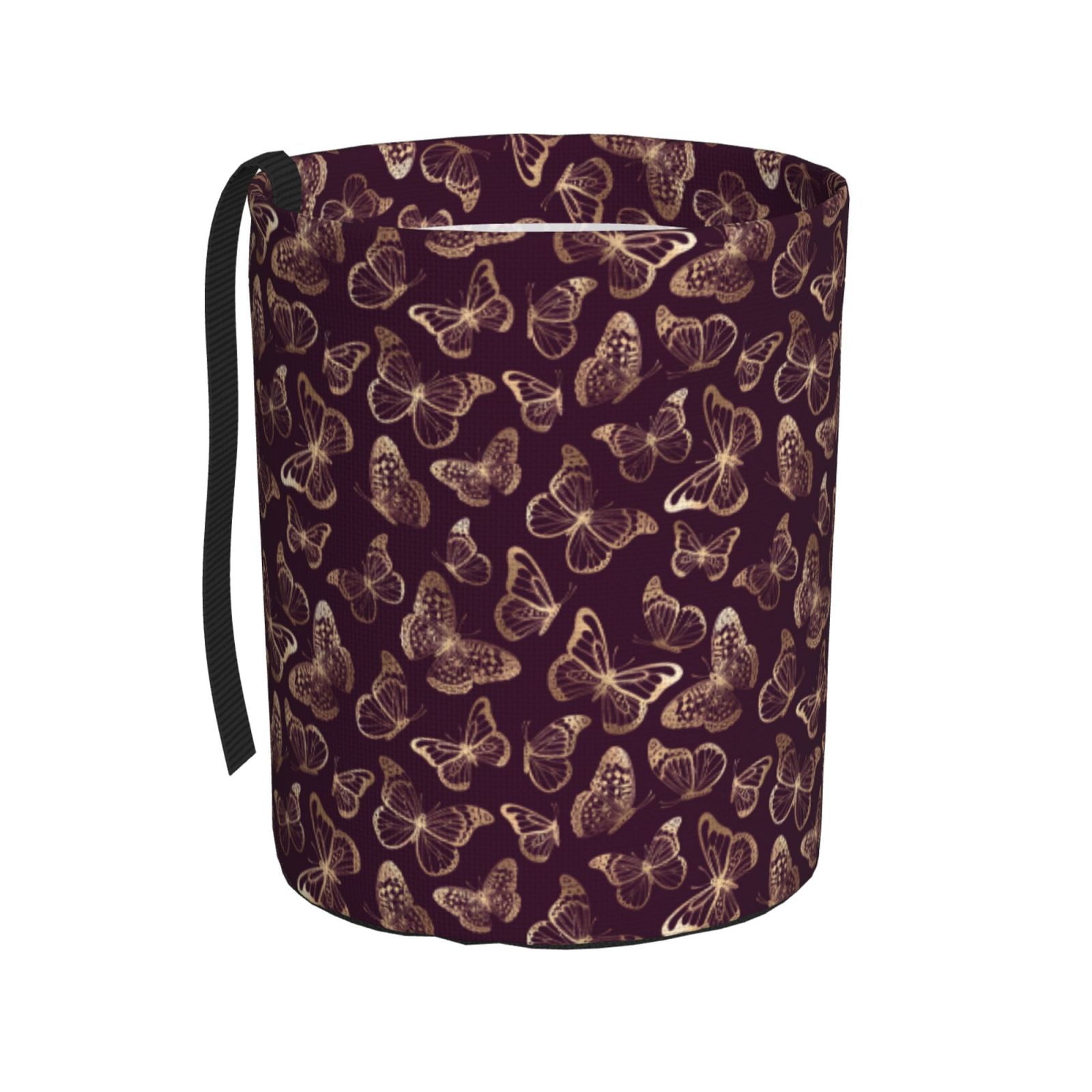 Easygdp Beautiful Purple Butterflies Car Trash Can Garbage Car ...