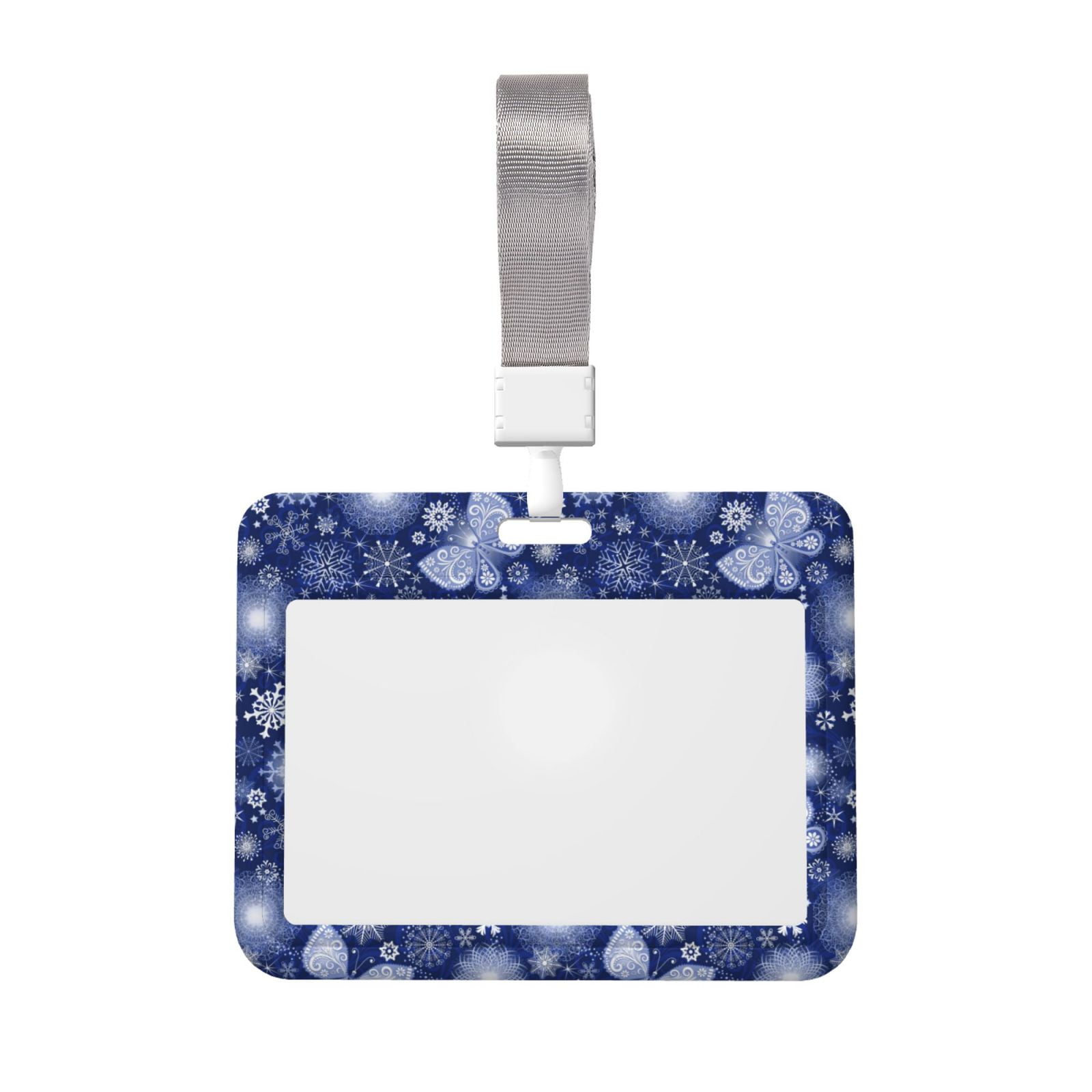 Easygdp Beautiful Snowflake Butterfly Card Badge Holder Work Badge ...