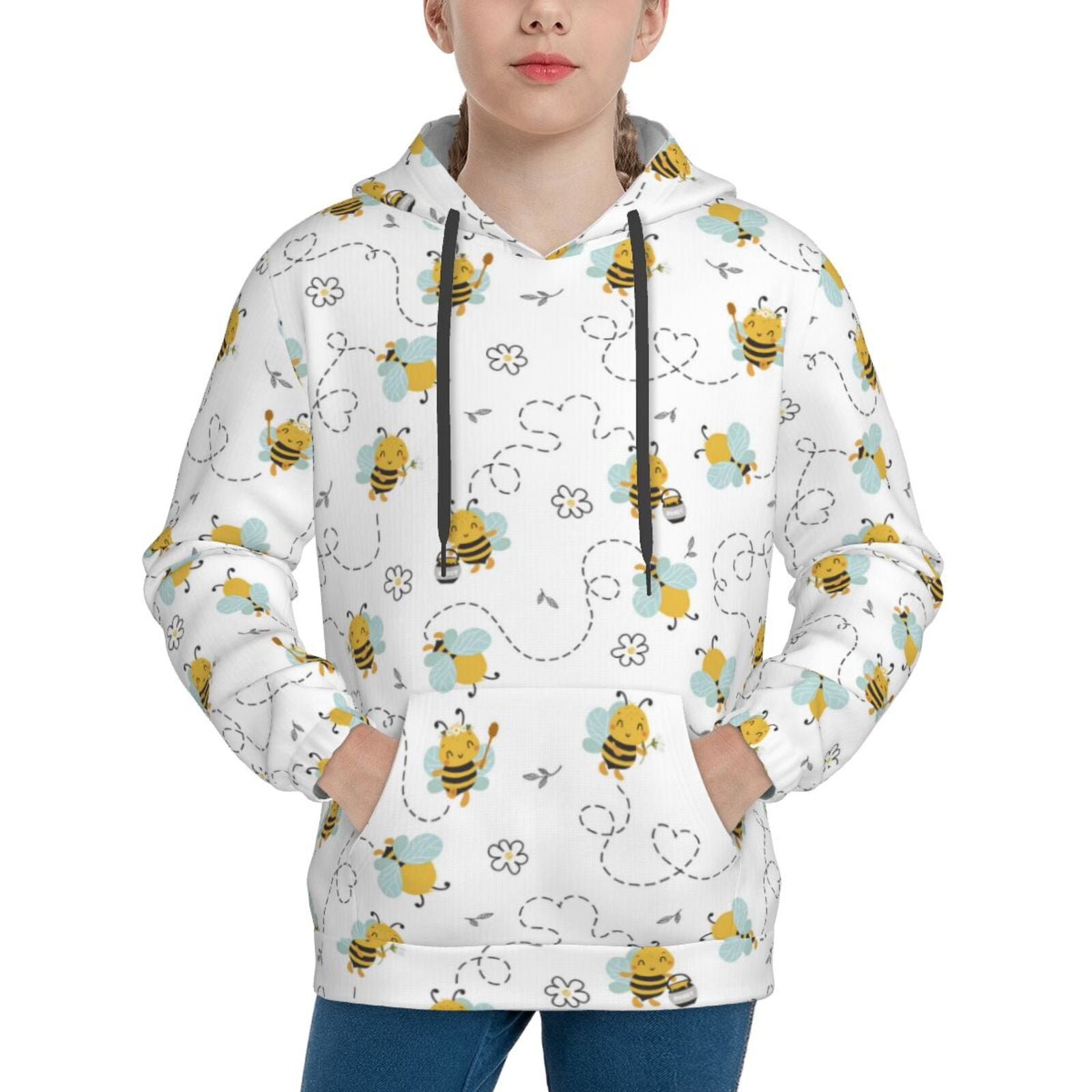 Easygdp Bee Boys Hoodie Kids Sweatshirt Youth Pullover With Hood-Medium ...