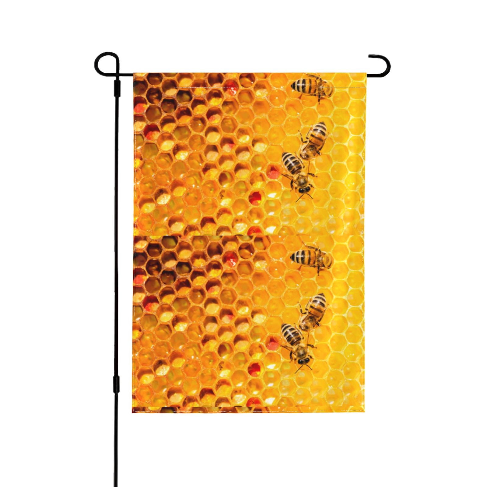 Easygdp Bees on Hive Honeycomb Garden Flag Yard Flag Welcome Flag ...