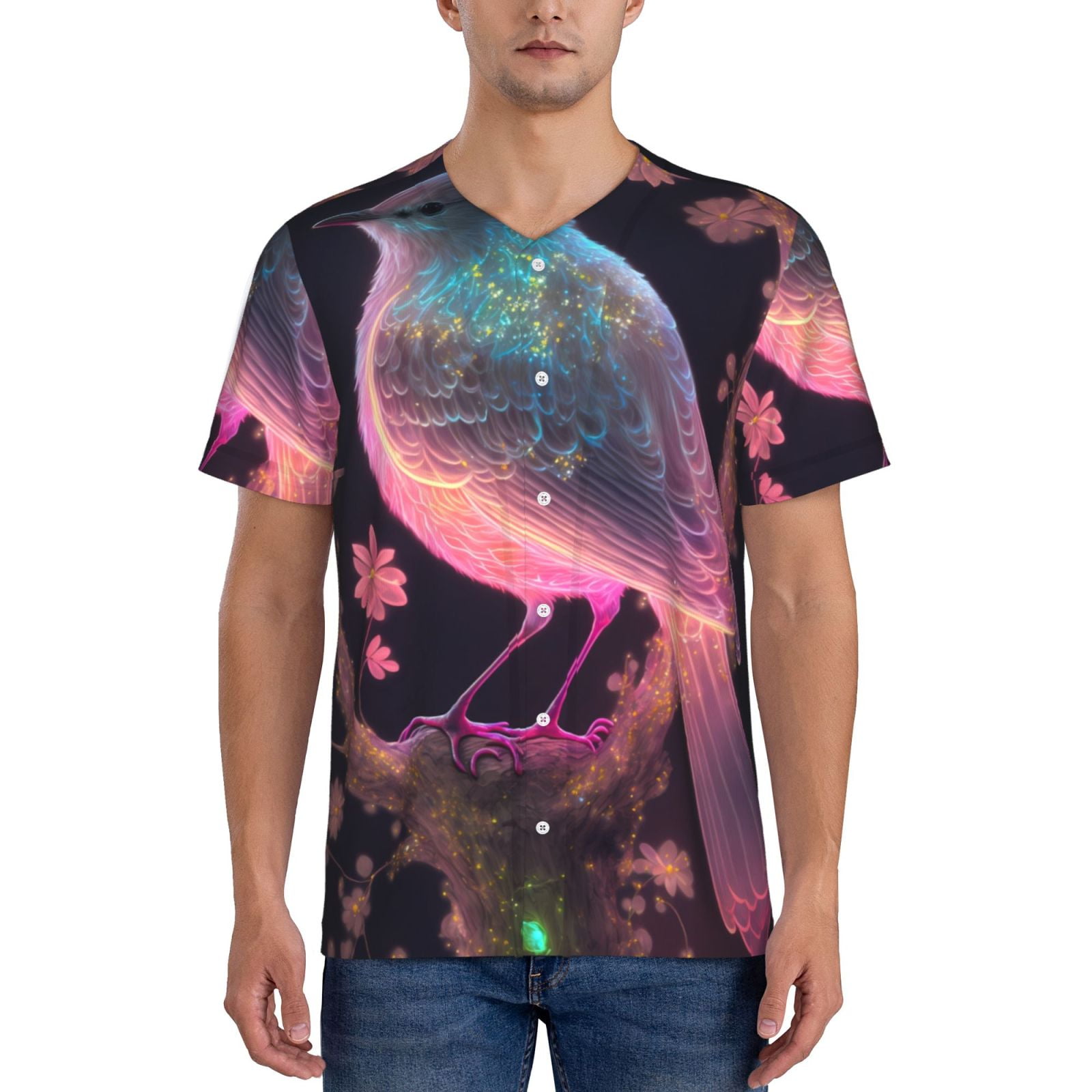 Easygdp Bird 1 Mens T-Shirts Baseball Vintage Fashionable Lightweight ...