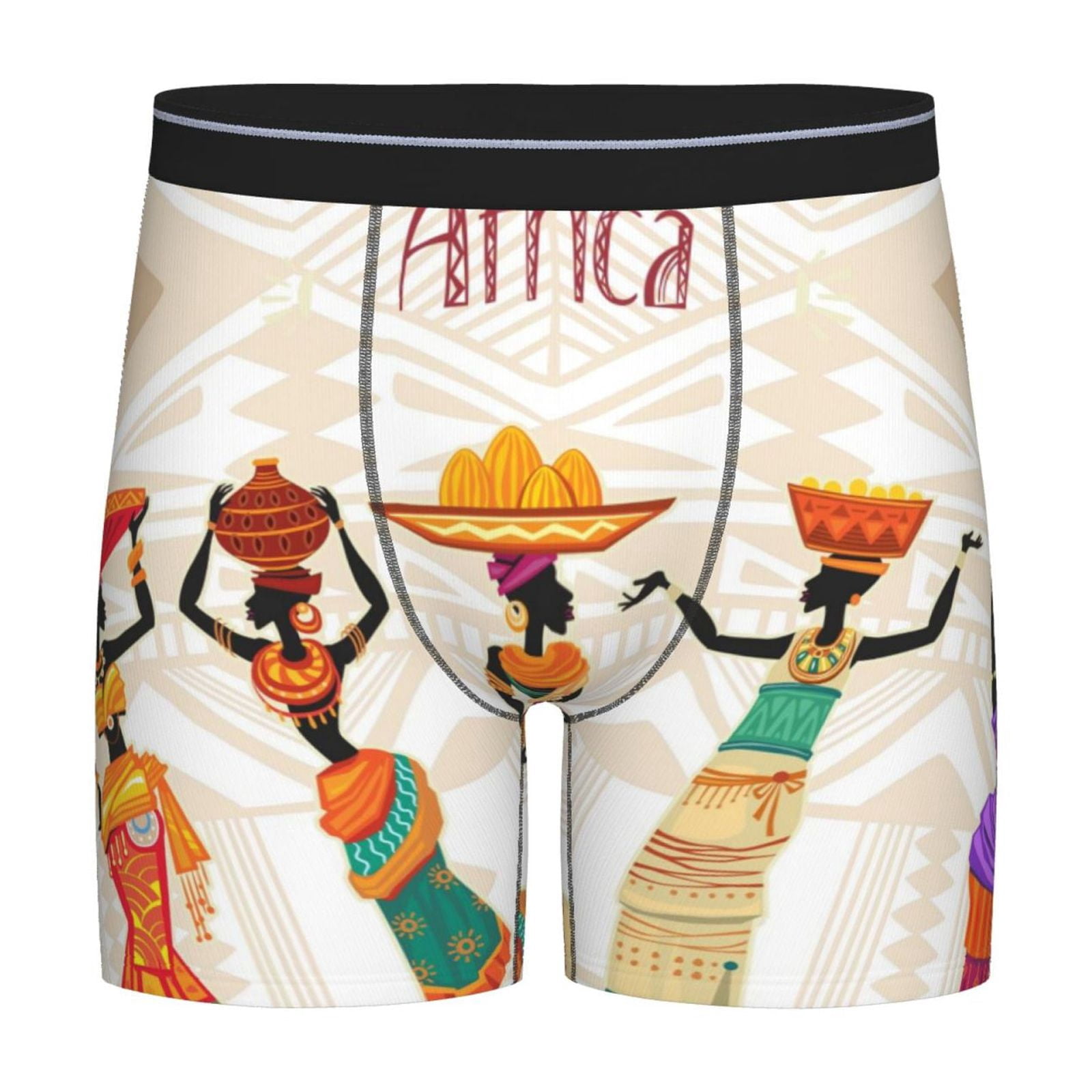 Easygdp Black African Woman Men's Boxer Briefs Men’s Underwear Boxer ...