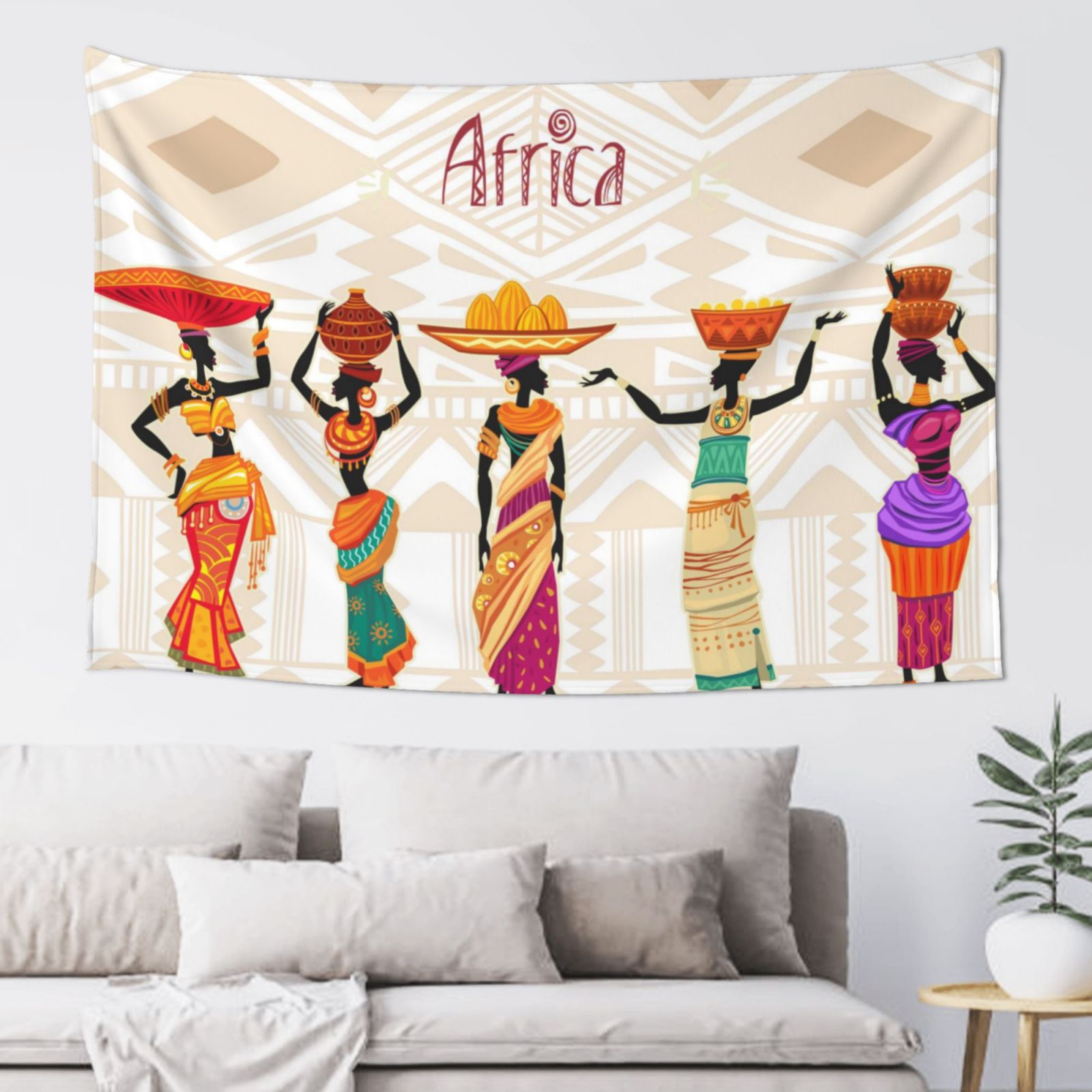 Easygdp Black African Woman Tapestry Wall Hanging, Wall Tapestries for ...