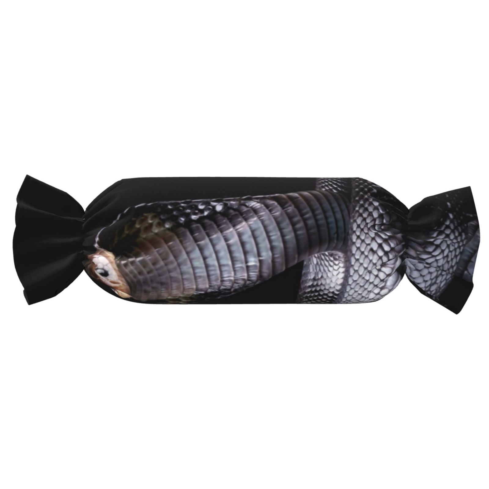 Easygdp Black Cobra Snake Candy Pillow Cylindrical Pillows Sofa Pillow ...