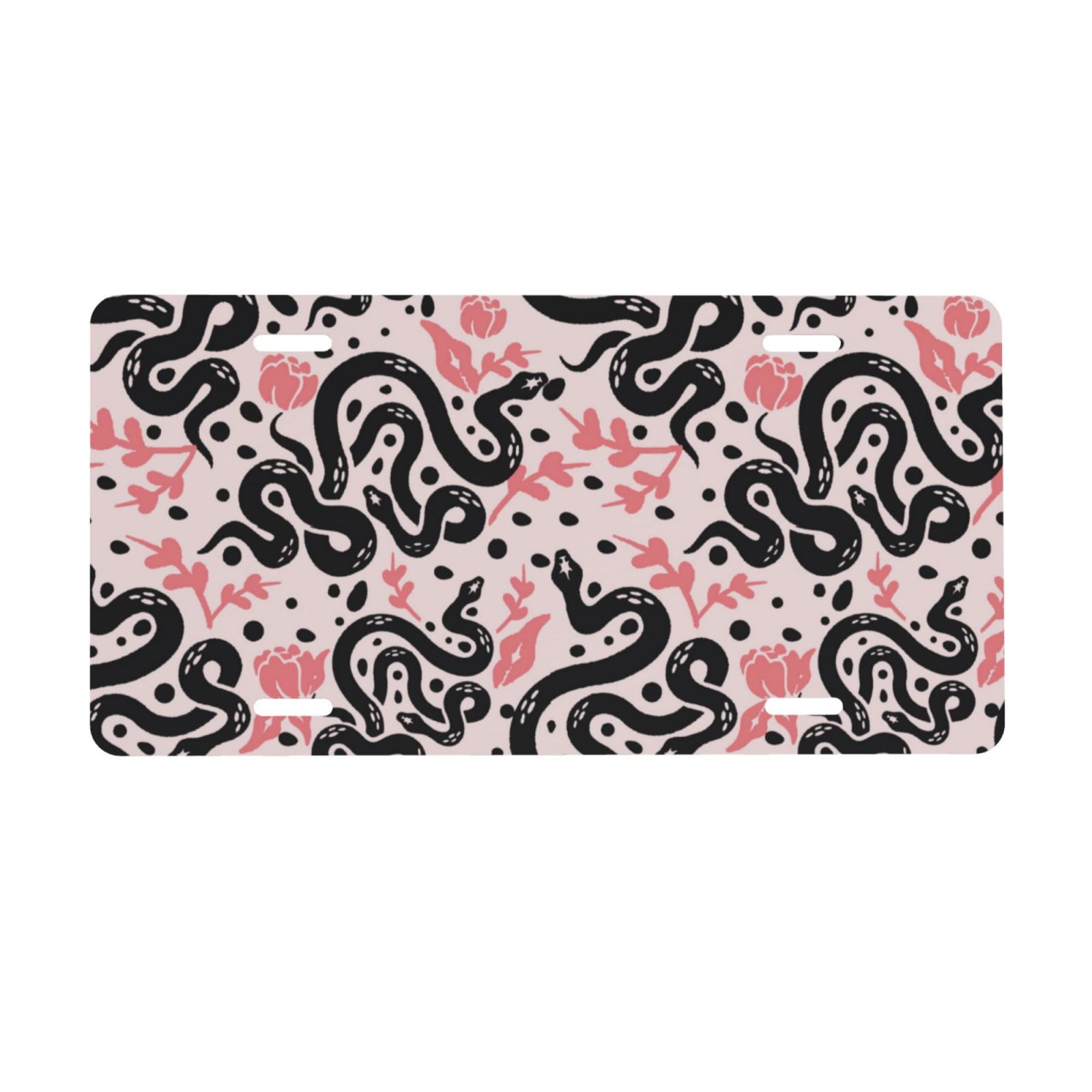 Easygdp Black Snake License Plate Car Front License Plate Car ...