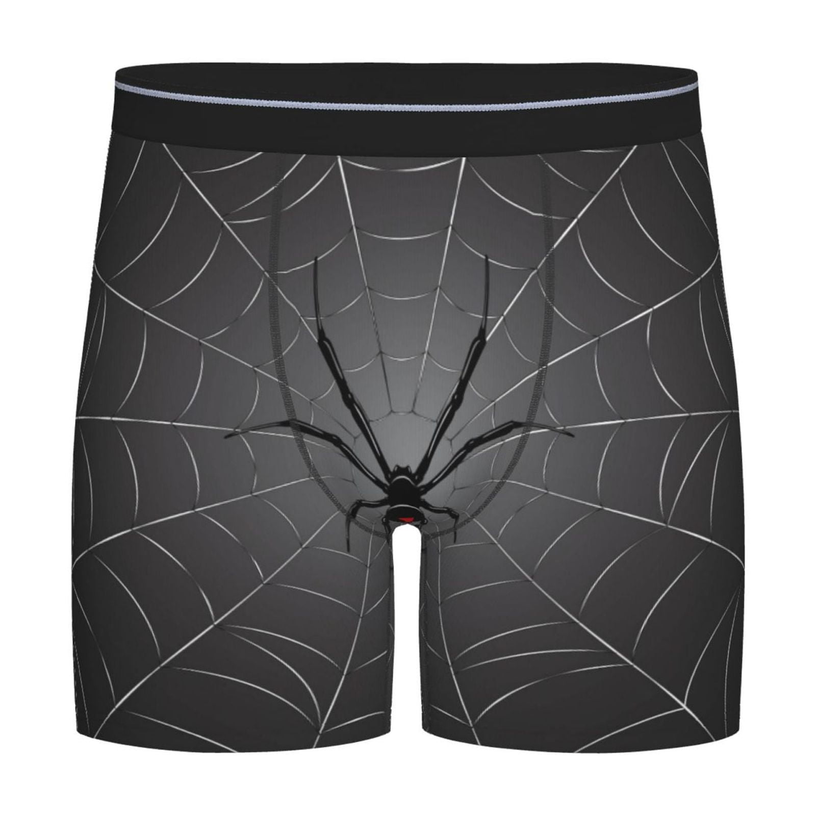 Easygdp Black Spider On Web Men's Boxer Briefs Men’s Underwear Boxer ...