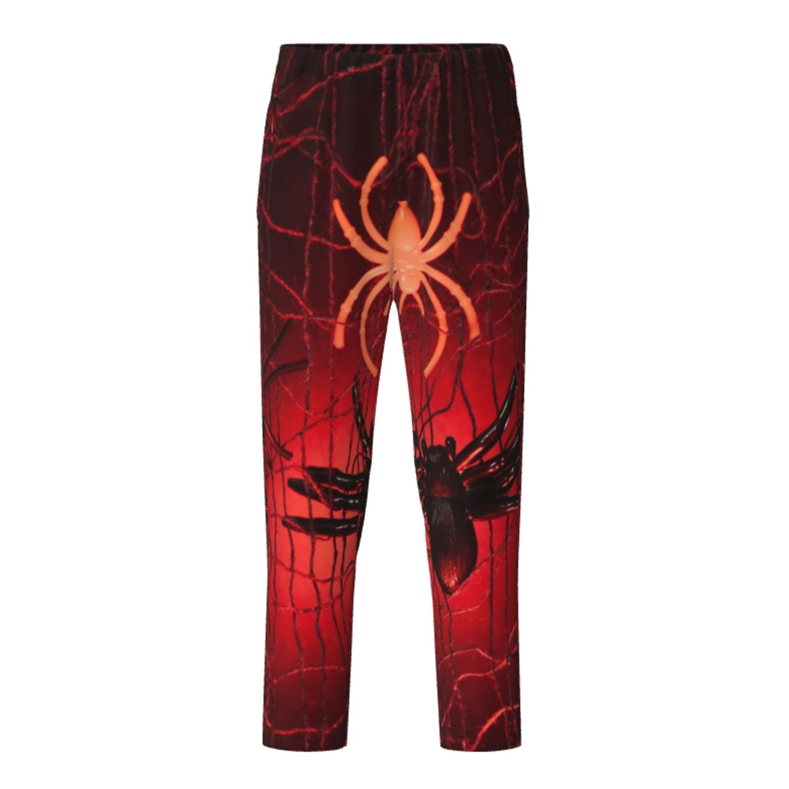 Easygdp Black Spider Web With Spiders Boys Girls Pajama Pants Long ...