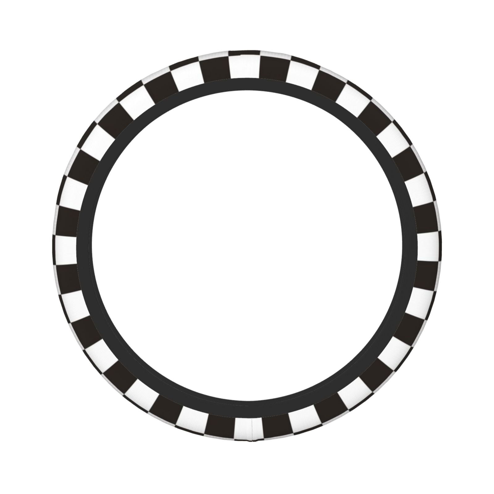 Easygdp Black and White Checkerboard Elastic Steering Wheel Cover, Auto ...