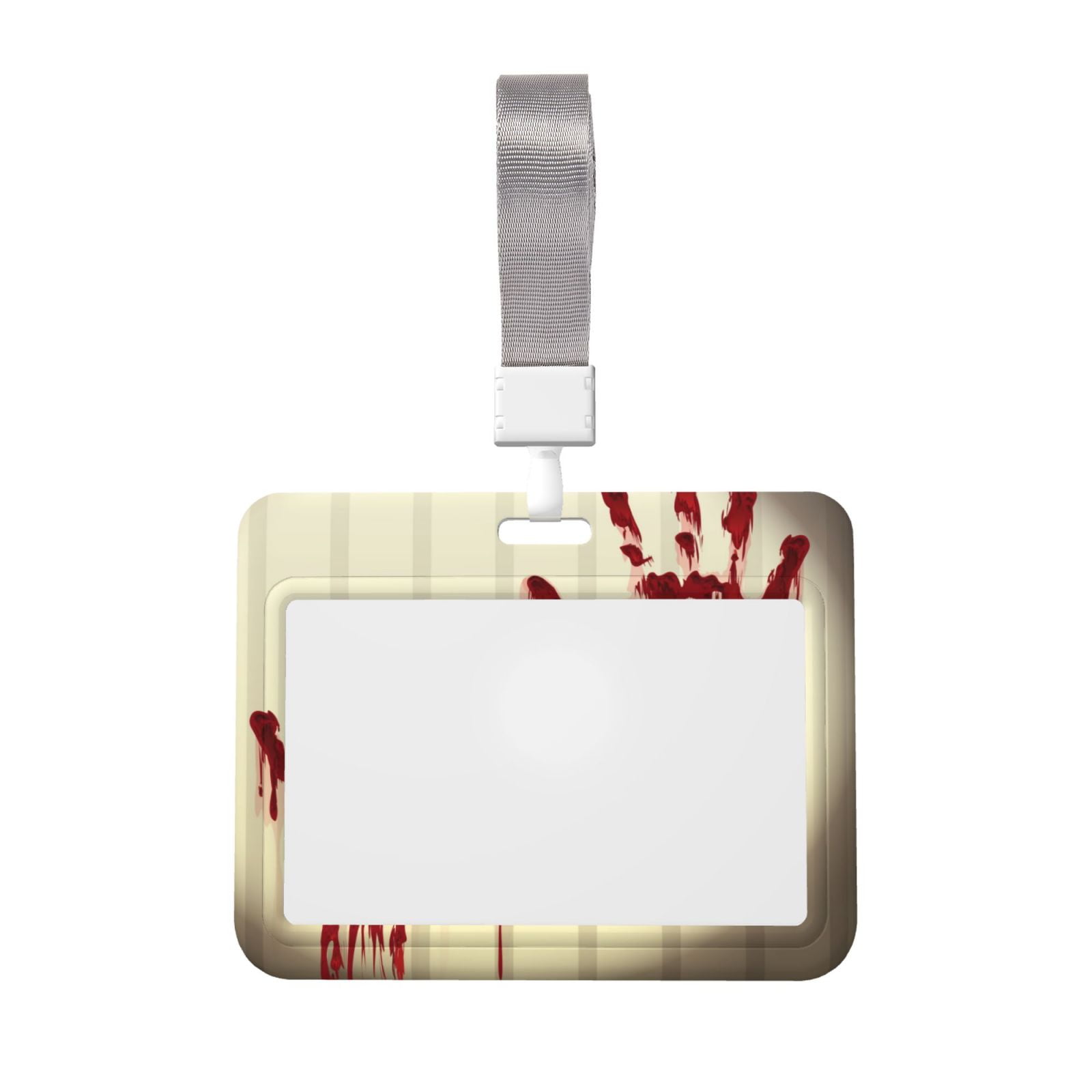 Easygdp Bloody Hand1 Card Badge Holder Work Badge Sleeve for Office ...