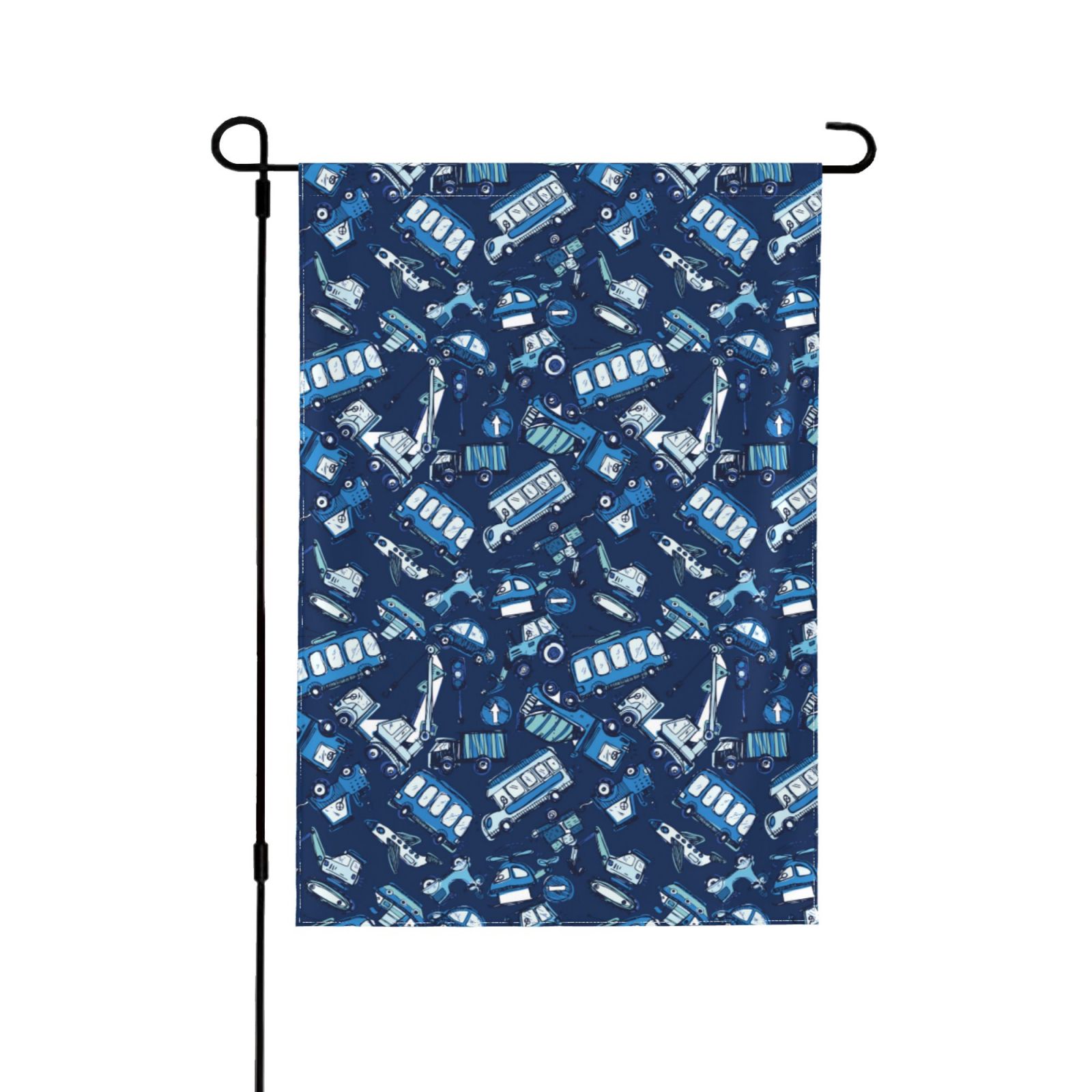 Easygdp Blue Bus Garden Flag Yard Flag Welcome Flag, Double-Sided ...