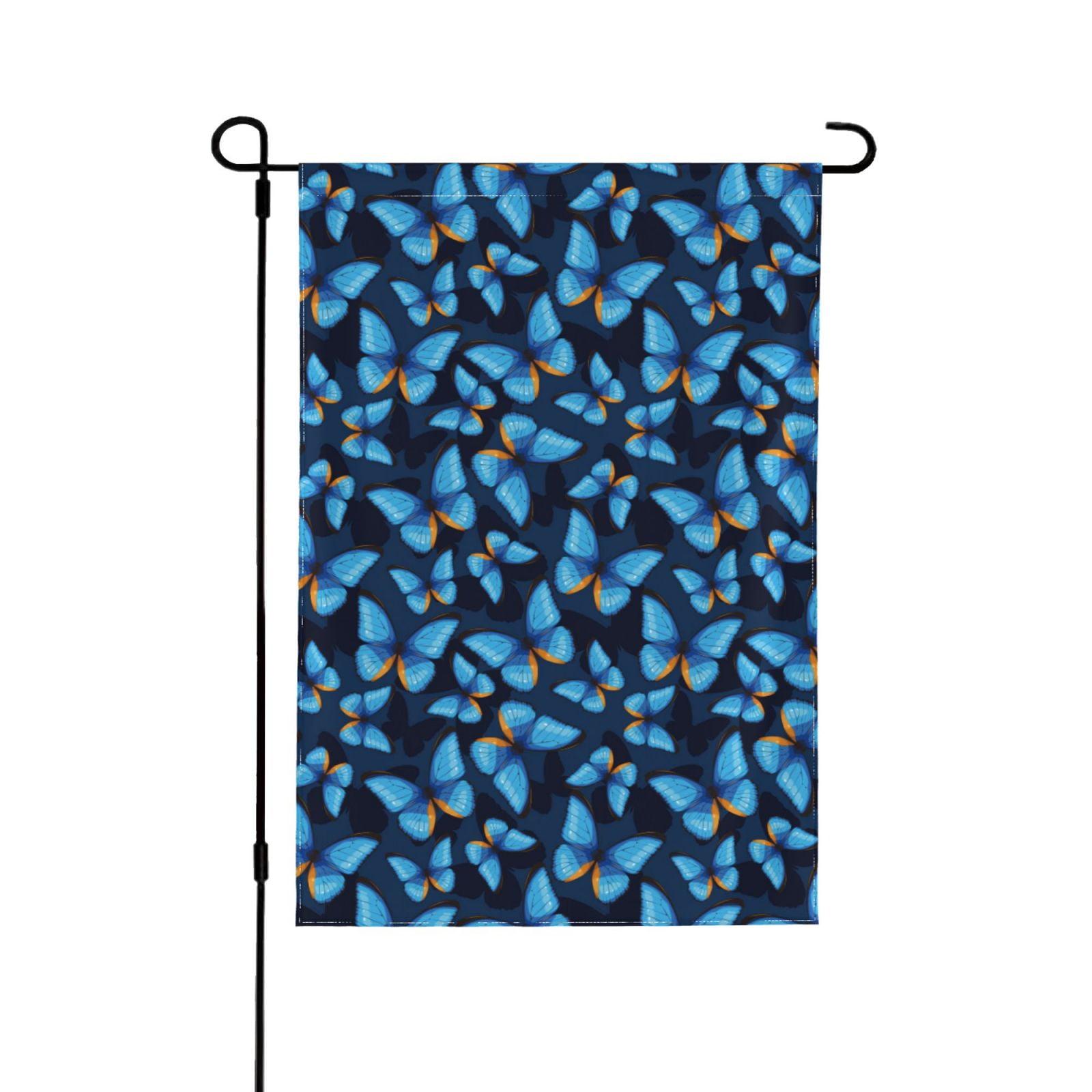 Easygdp Blue Butterfly Garden Flag Yard Flag Welcome Flag, Double-Sided ...