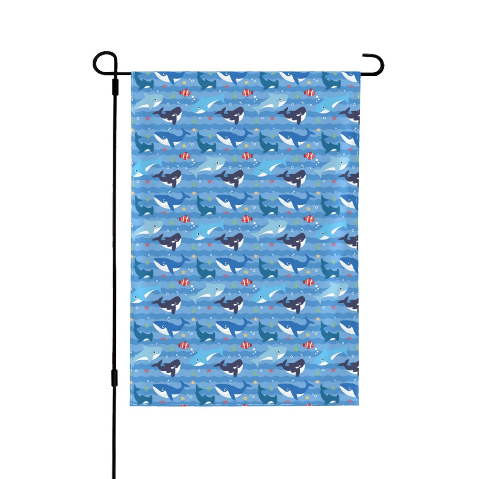 Easygdp Blue Fish Garden Flag Yard Flag Welcome Flag, Double-Sided ...