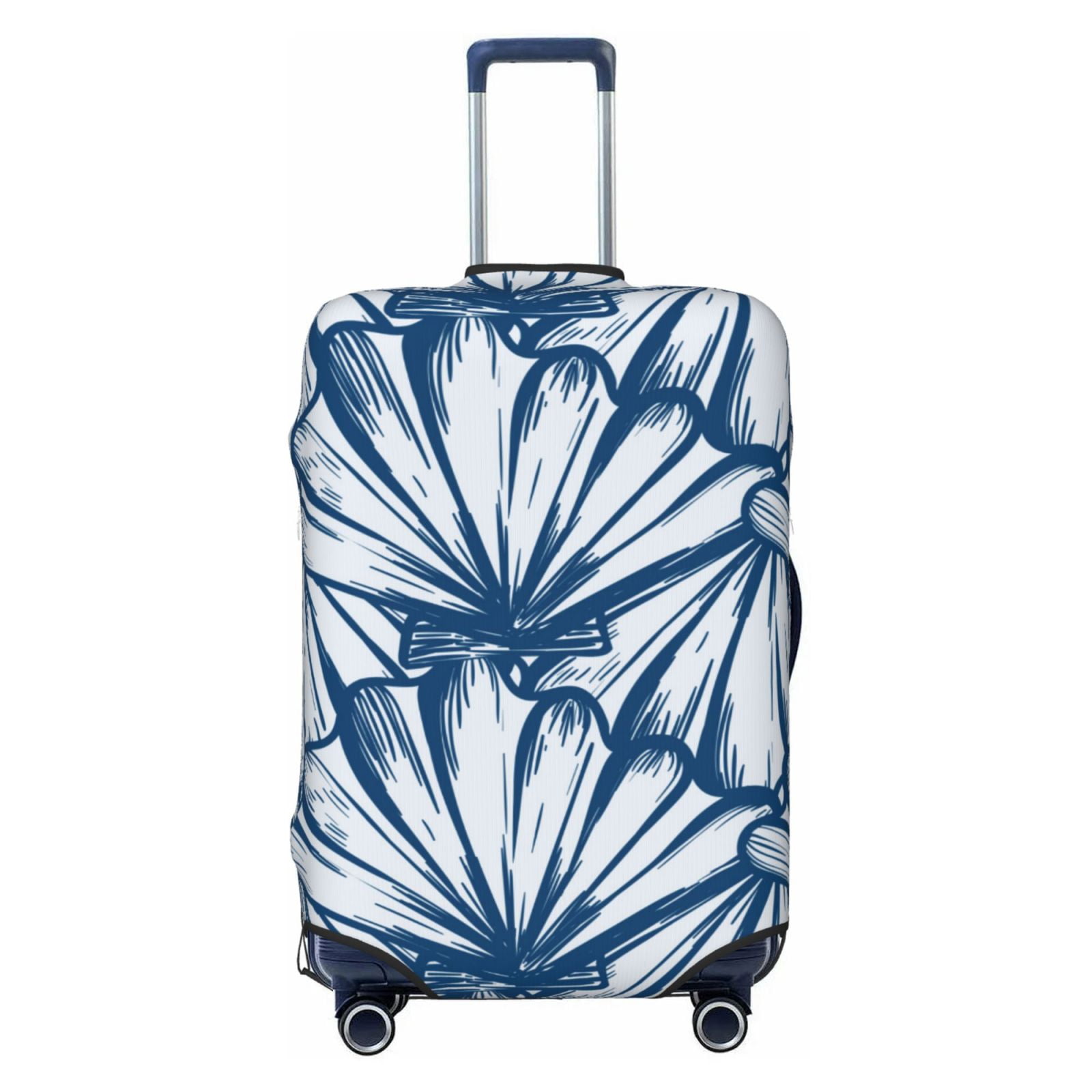 Easygdp Blue Shells Print Elastic and Washable Suitcase Protective ...
