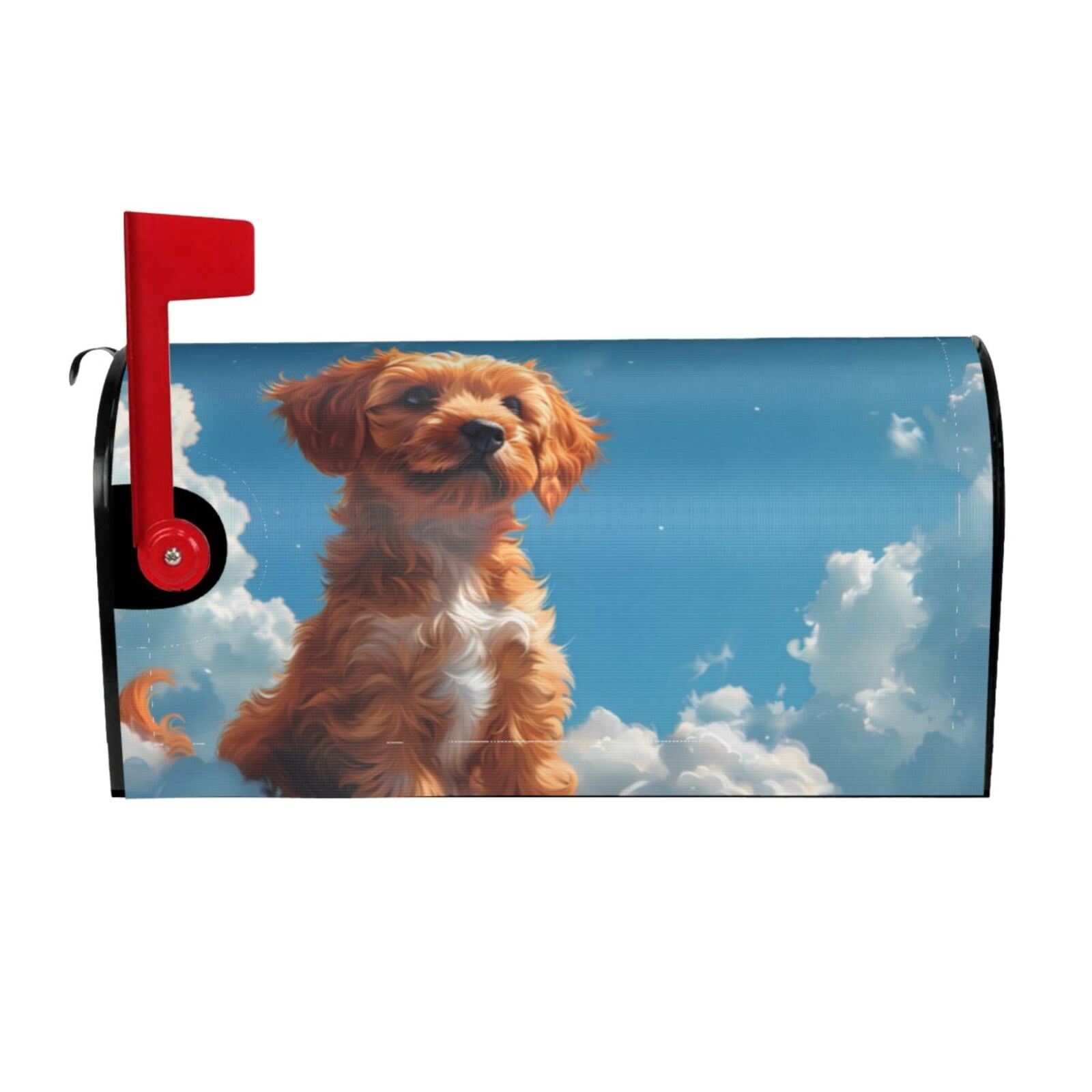 Easygdp Blue Sky Cloud Puppy Mailbox Covers Garden Outdoor Yard Outside ...