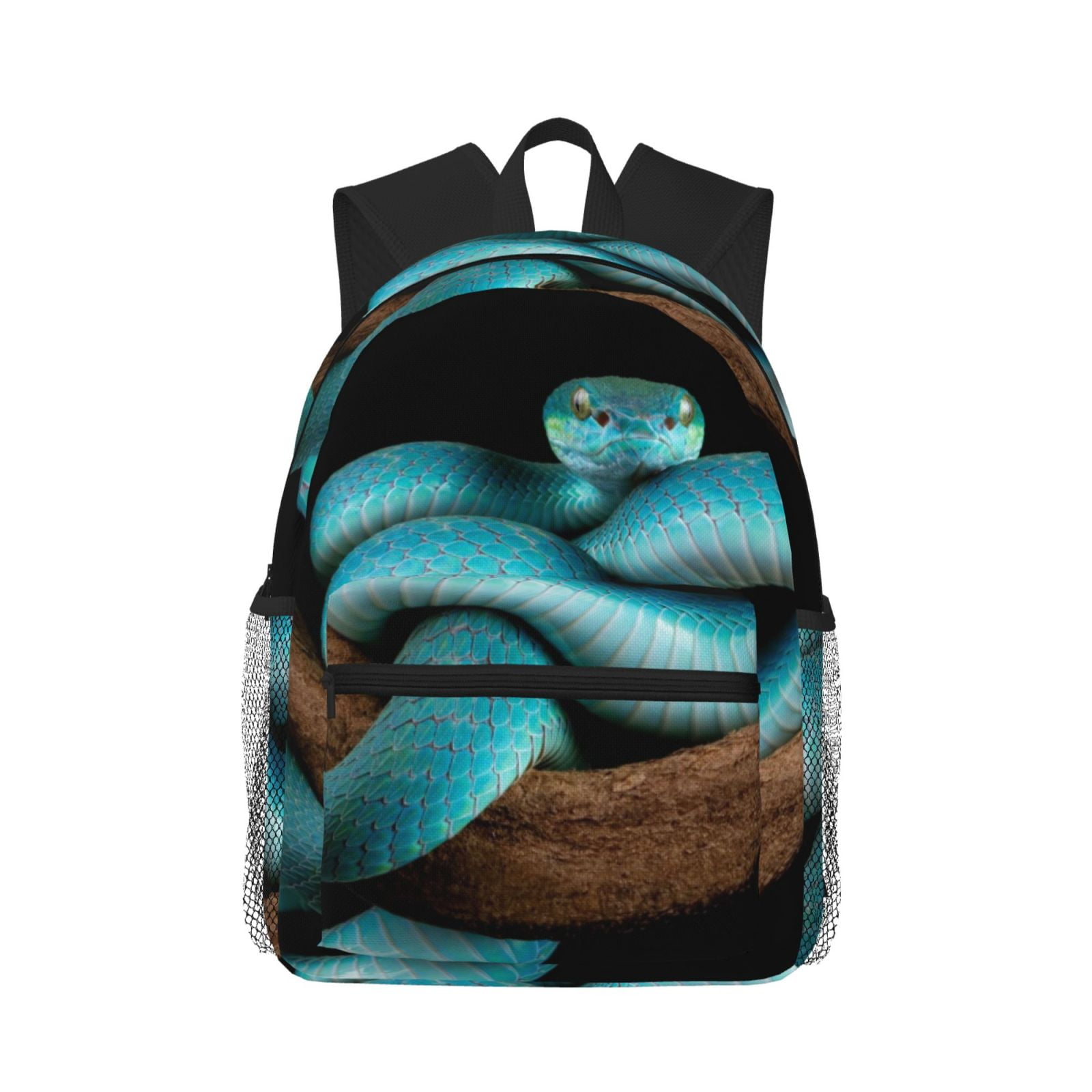 Easygdp Blue Viper Snake Casual Laptop Backpack, Backpack for School ...