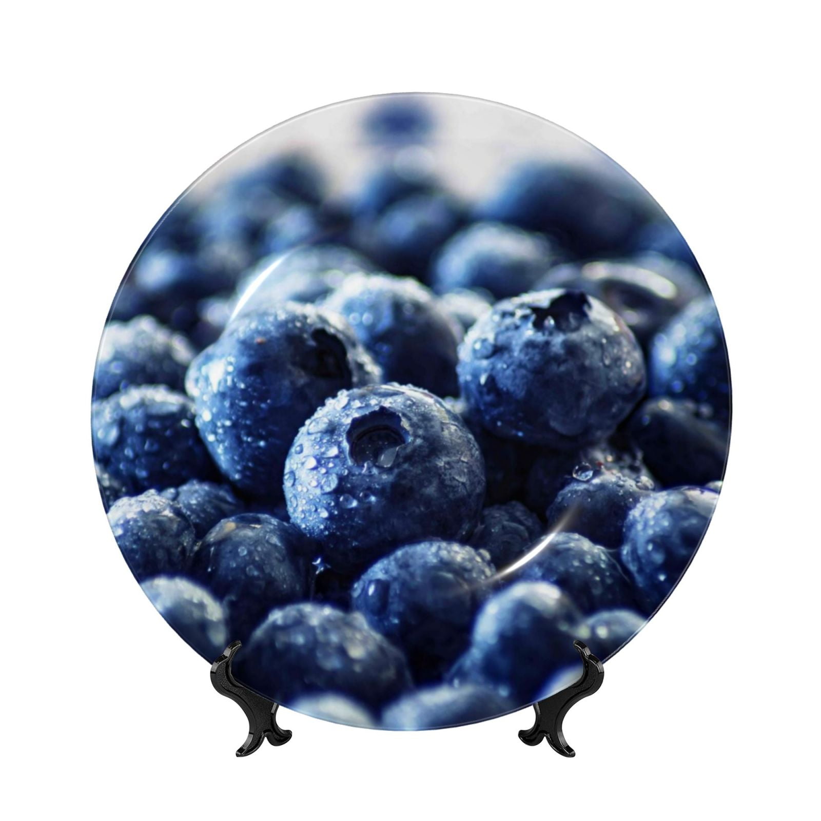 Easygdp Blueberry Bone China Decorative Plate Ceramic Dinner Plates Art ...