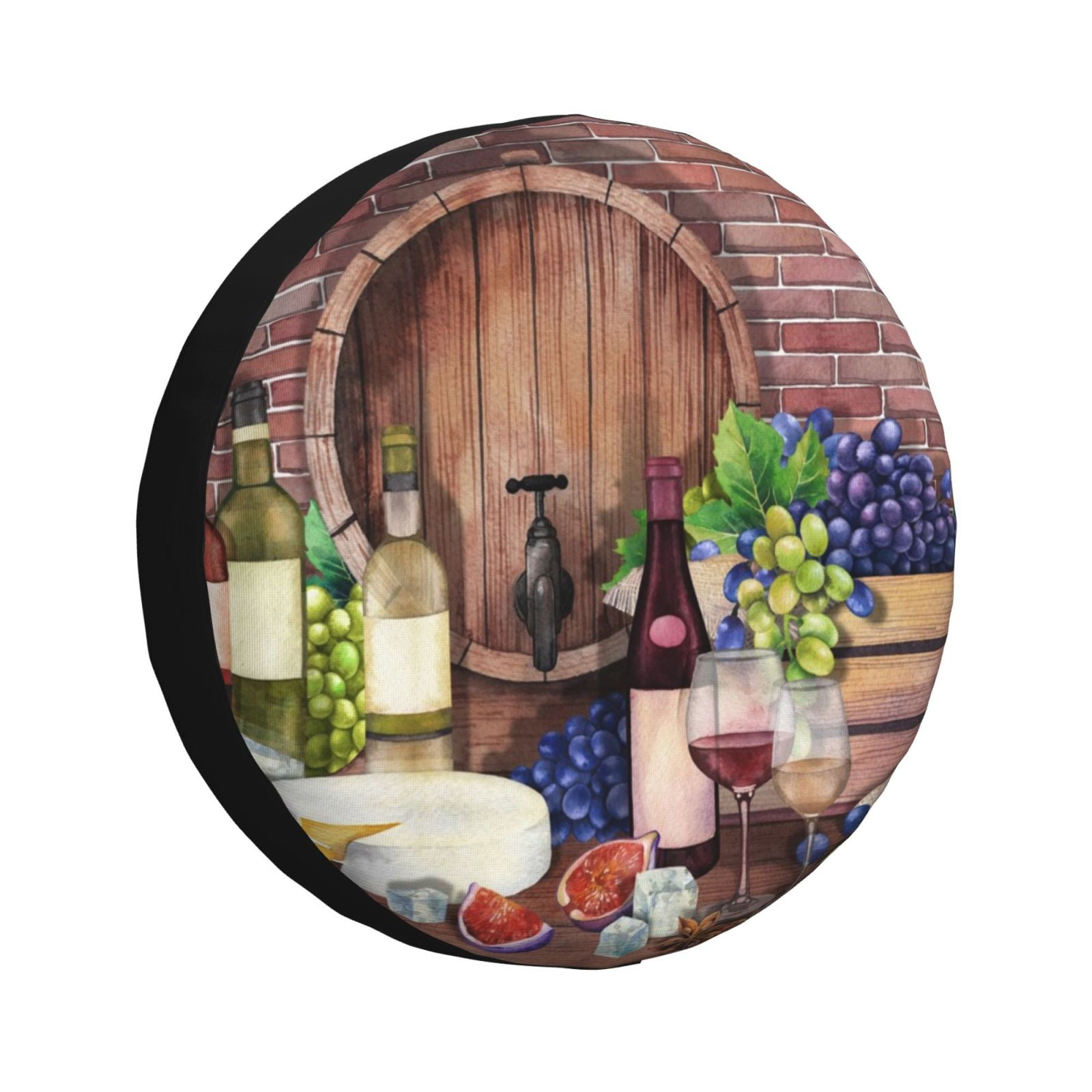 Easygdp Bottle Glass Red Wine Wheel Sun Guard, Spare Tire Cover ...