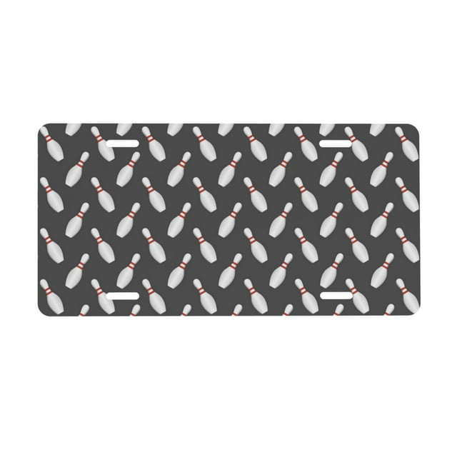 Easygdp Bowling Pins License Plate Car Front License Plate Car ...