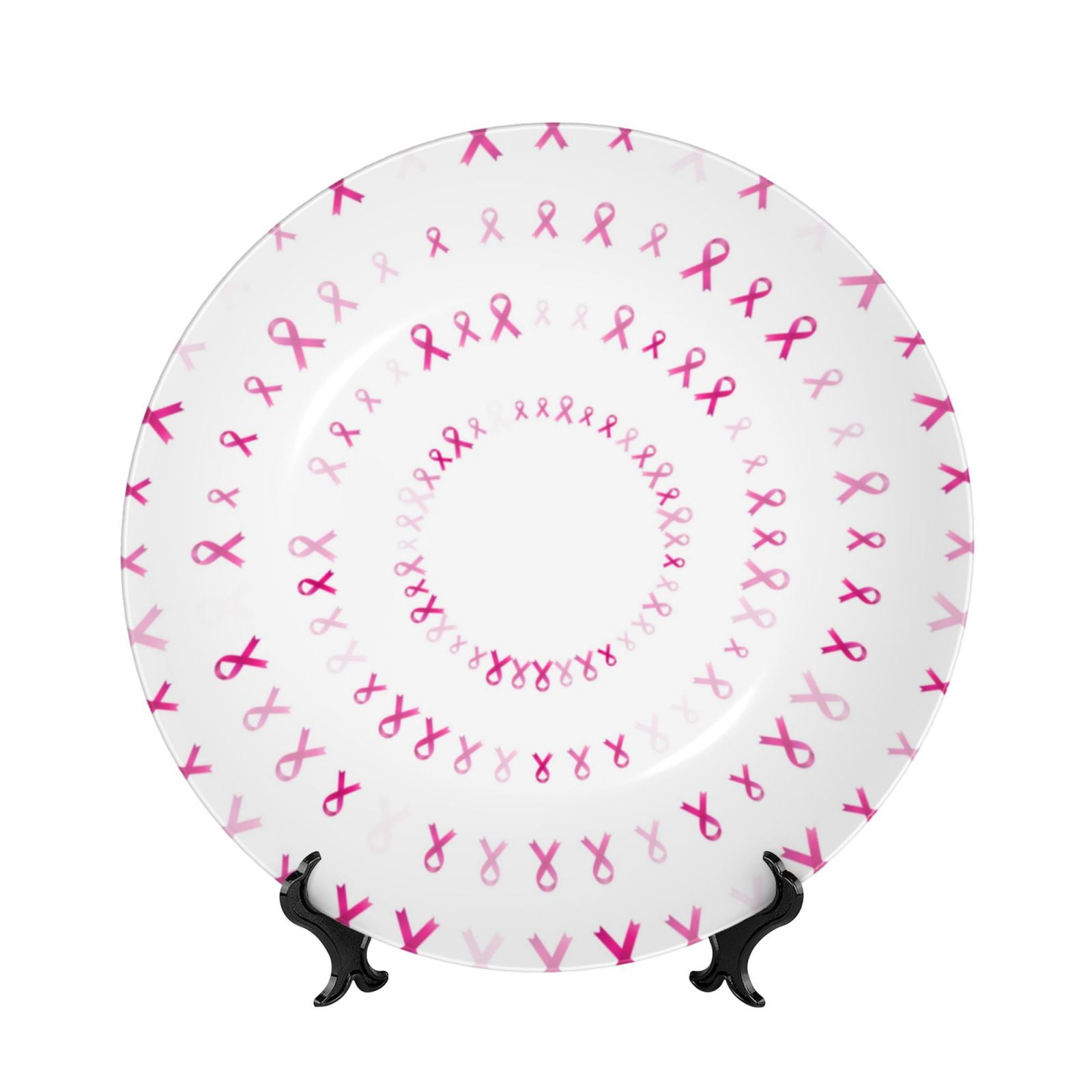 Easygdp Breast Cancer Awareness (4) Bone China Decorative Plate Ceramic ...