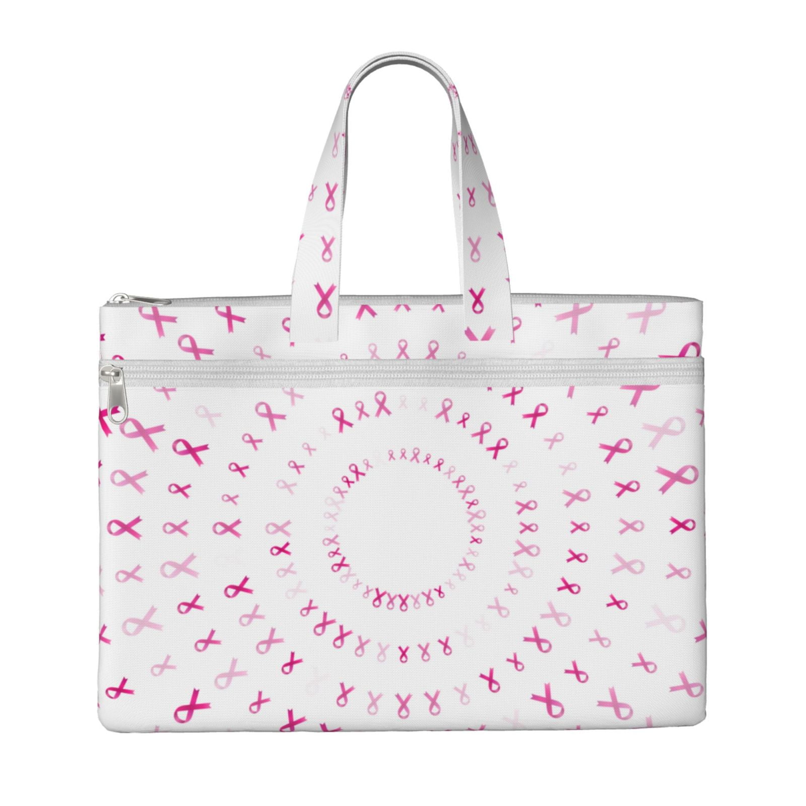 Easygdp Breast Cancer Awareness (4) Canvas Document Bag File Bag Handle ...