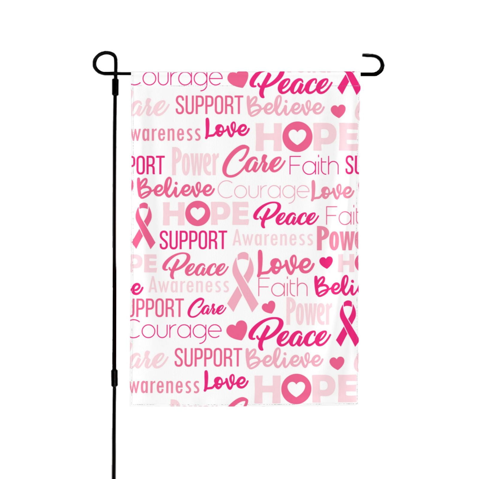 Easygdp Breast Cancer Pink Ribbons Awareness (2) Garden Flag Yard Flag ...