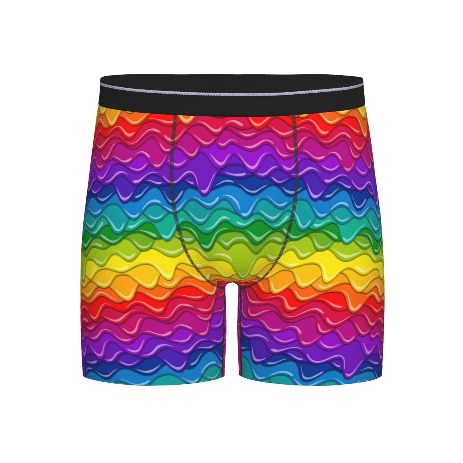Easygdp Bright Rainbow Men's Boxer Briefs Men’s Underwear Boxer Briefs ...