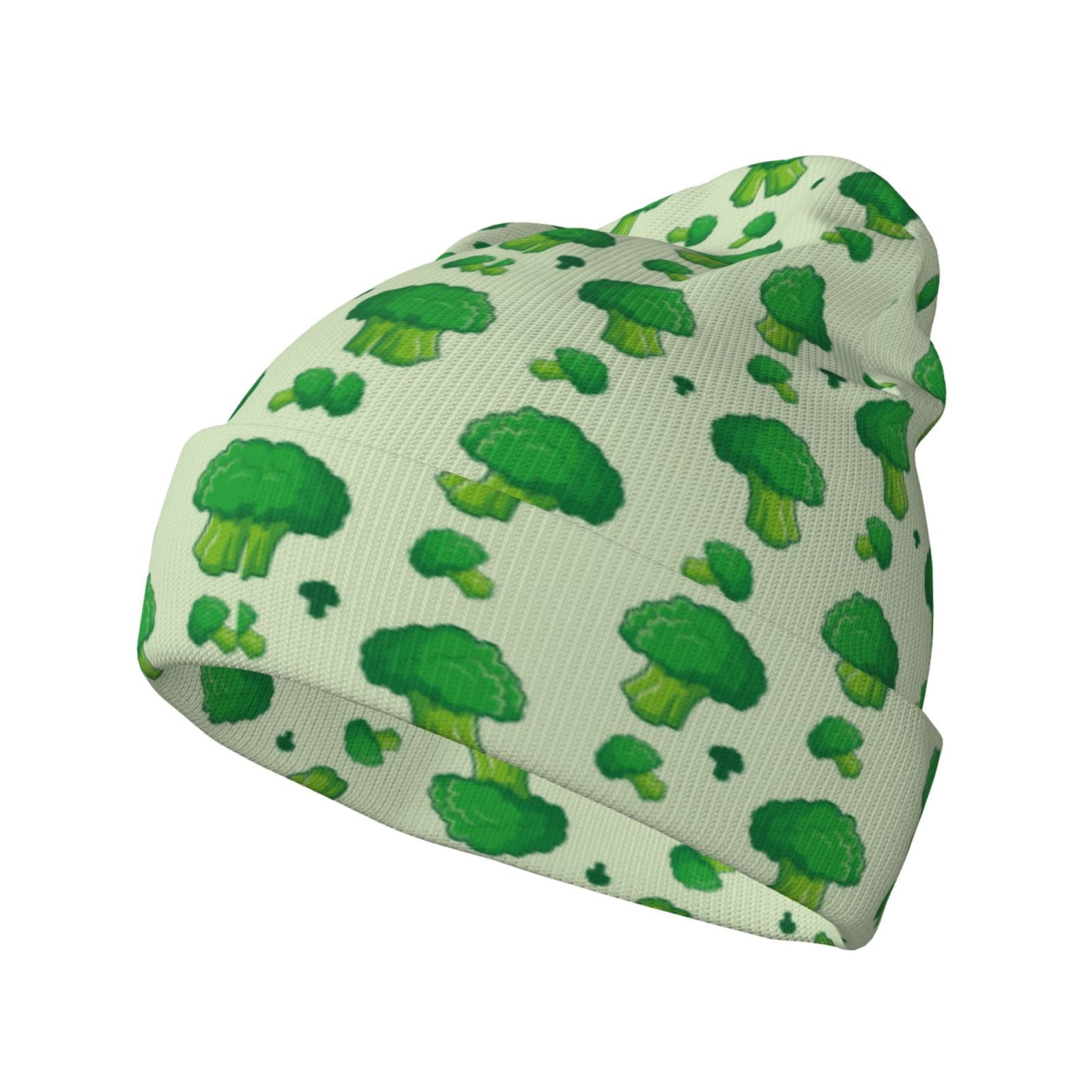 Easygdp Broccoli 1 Winter Beanie for Men Women Beanie Knit Hat Cuffed ...