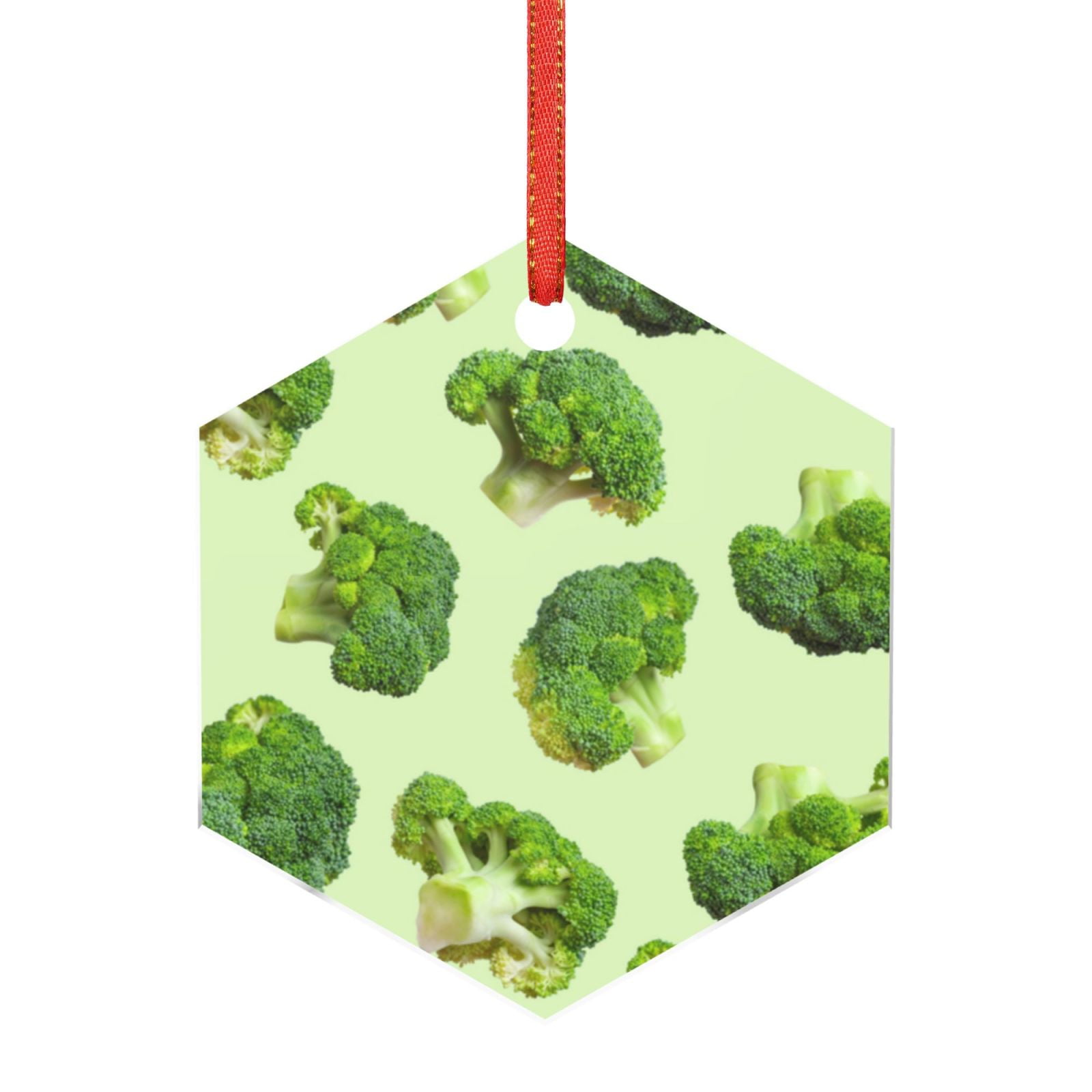 Easygdp Broccoli 3 Christmas Ornament Acrylic Christmas Tree Pendant ...