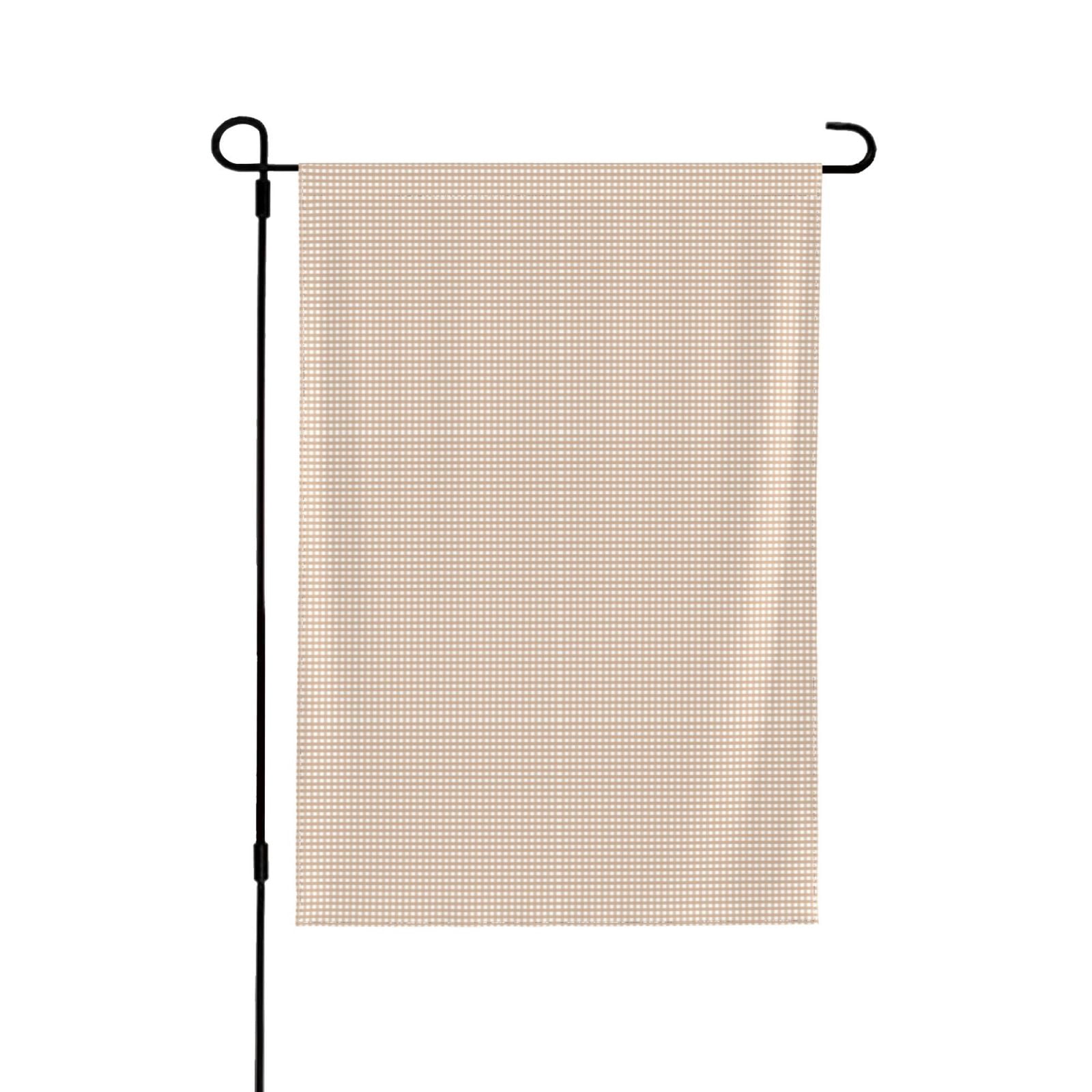 Easygdp Brown Gingham Garden Flag Yard Flag Welcome Flag, Double-Sided ...