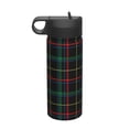 Easygdp Buffalo Plaid Dark Green 18oz Sports Insulated Kettle With ...