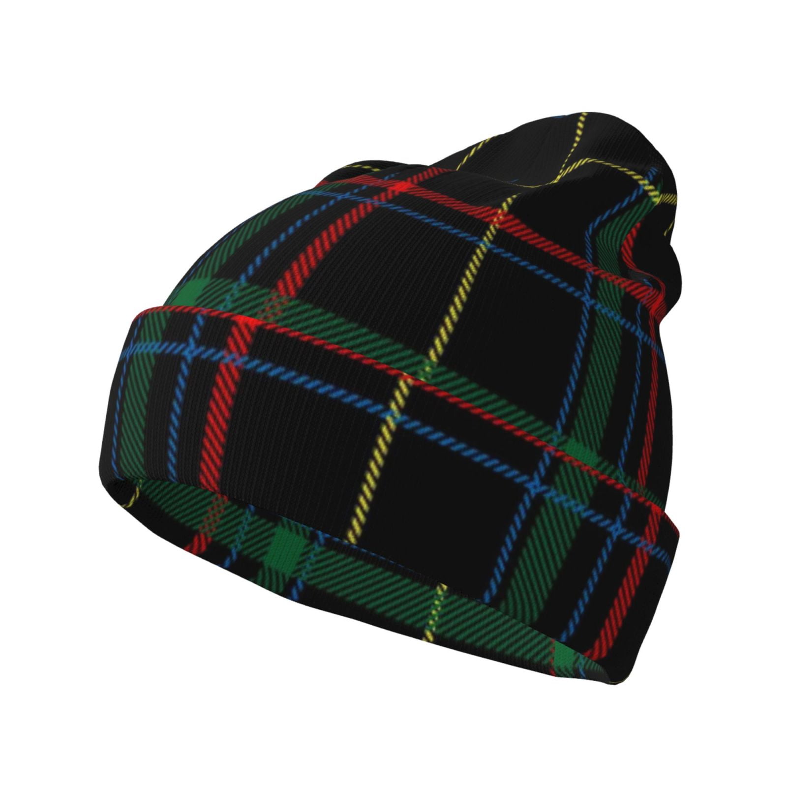 Easygdp Buffalo Plaid Dark Green Winter Beanie for Men Women Beanie ...