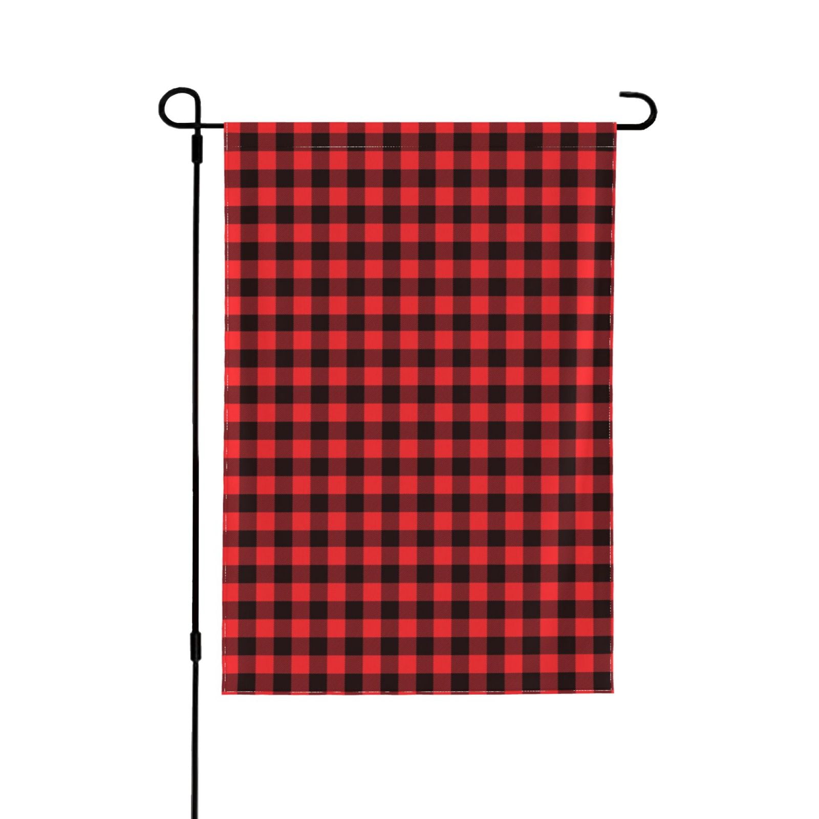 Easygdp Buffalo Plaid Red Black Garden Flag Yard Flag Welcome Flag ...